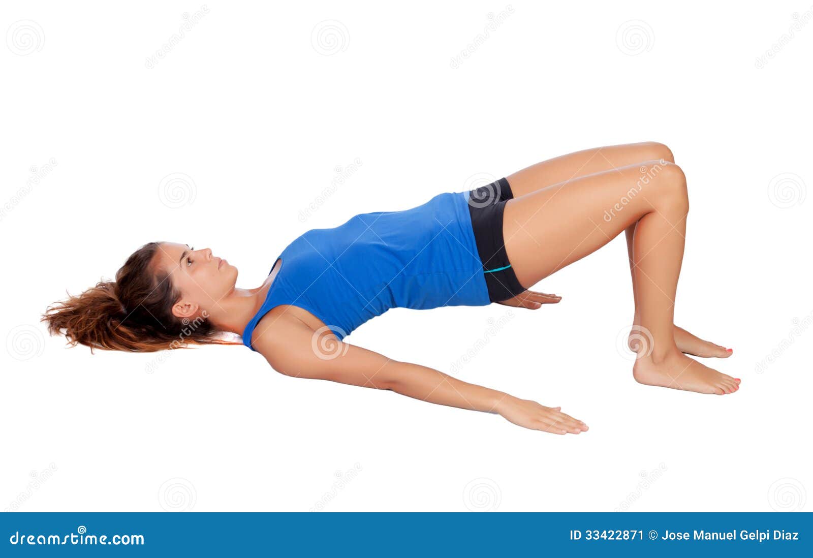Attractive Woman Doing Pilates Exercises Stock Image - Image of adult ...