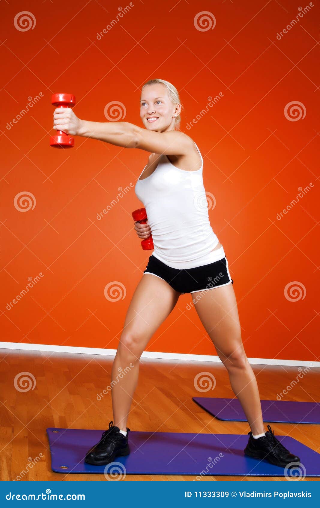 Attractive Woman Doing Training Exercise Stock Image - Image of ...