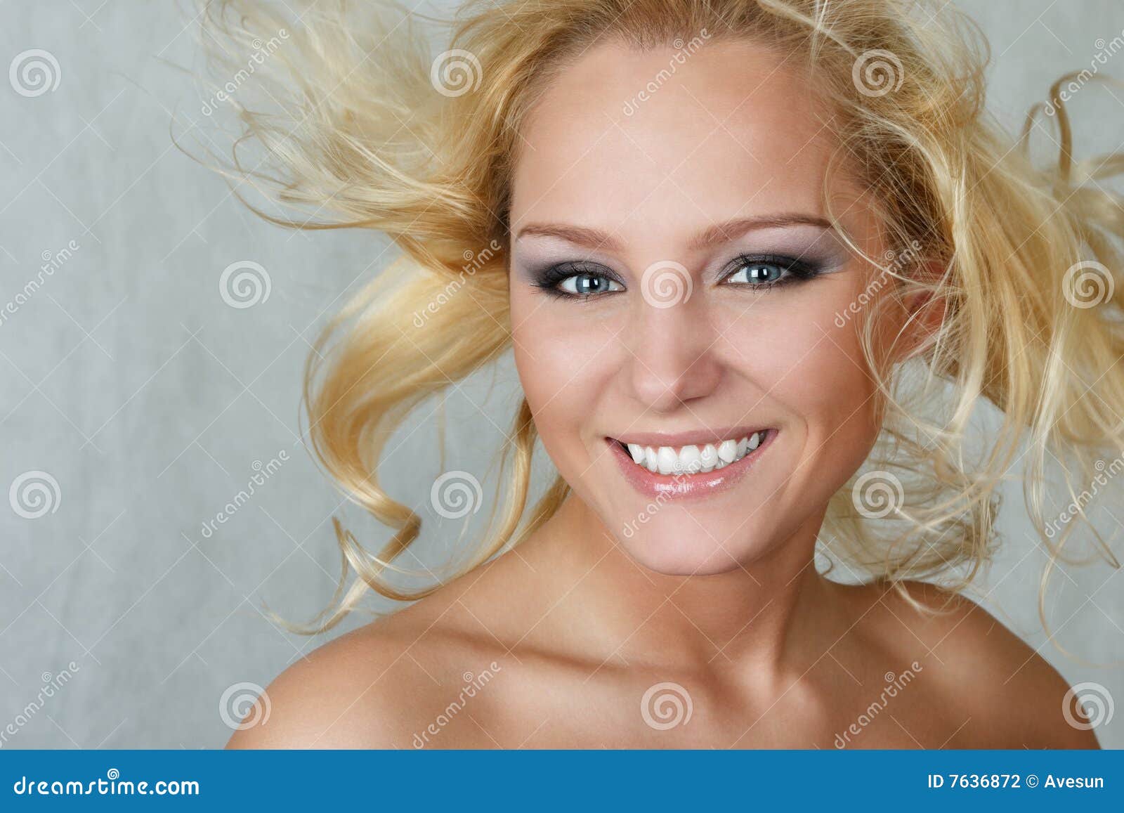 Attractive Woman with Fly-away Hair Stock Photo - Image of adult ...