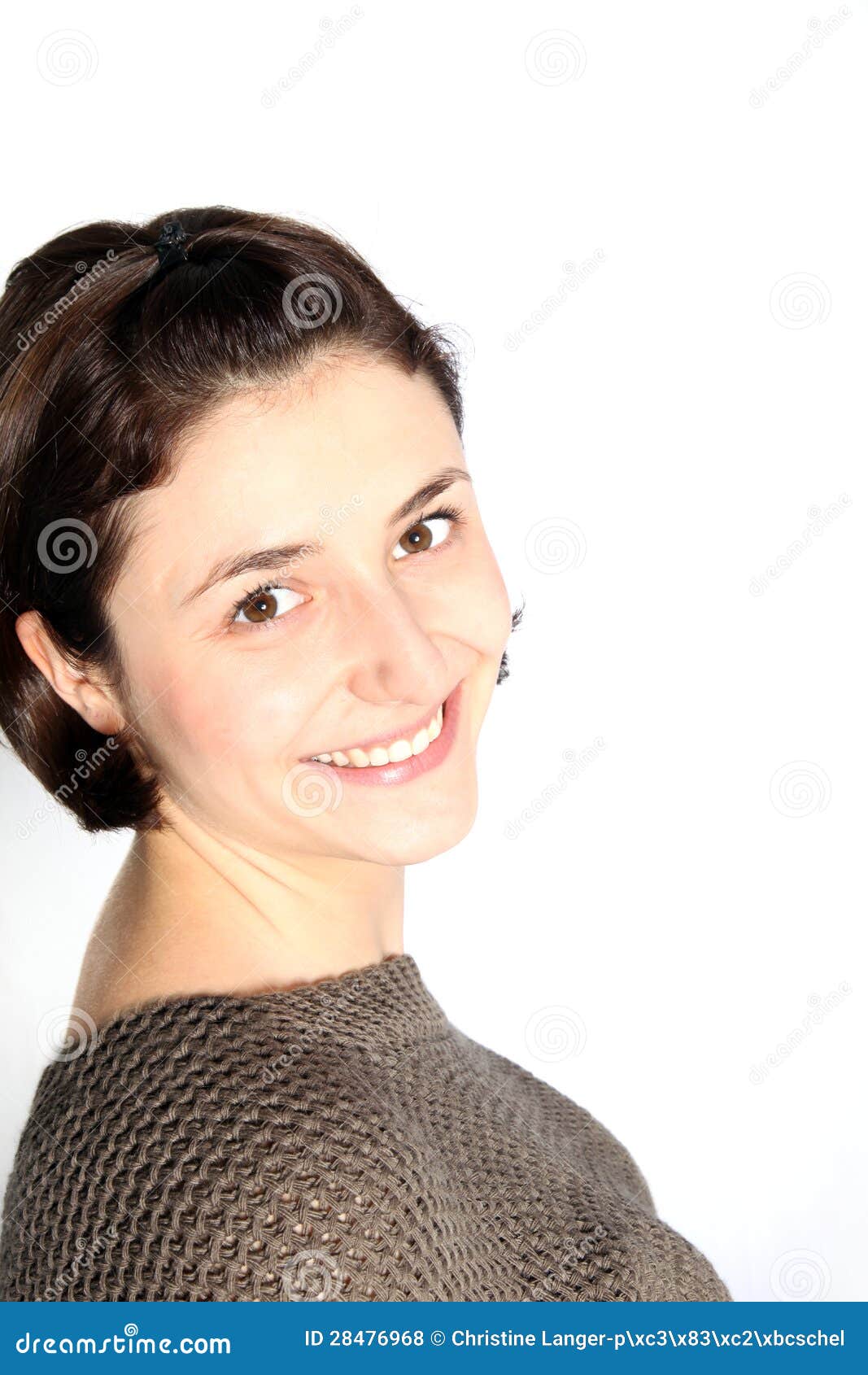Attractive Woman with a Friendly Smile Stock Photo - Image of relaxed ...
