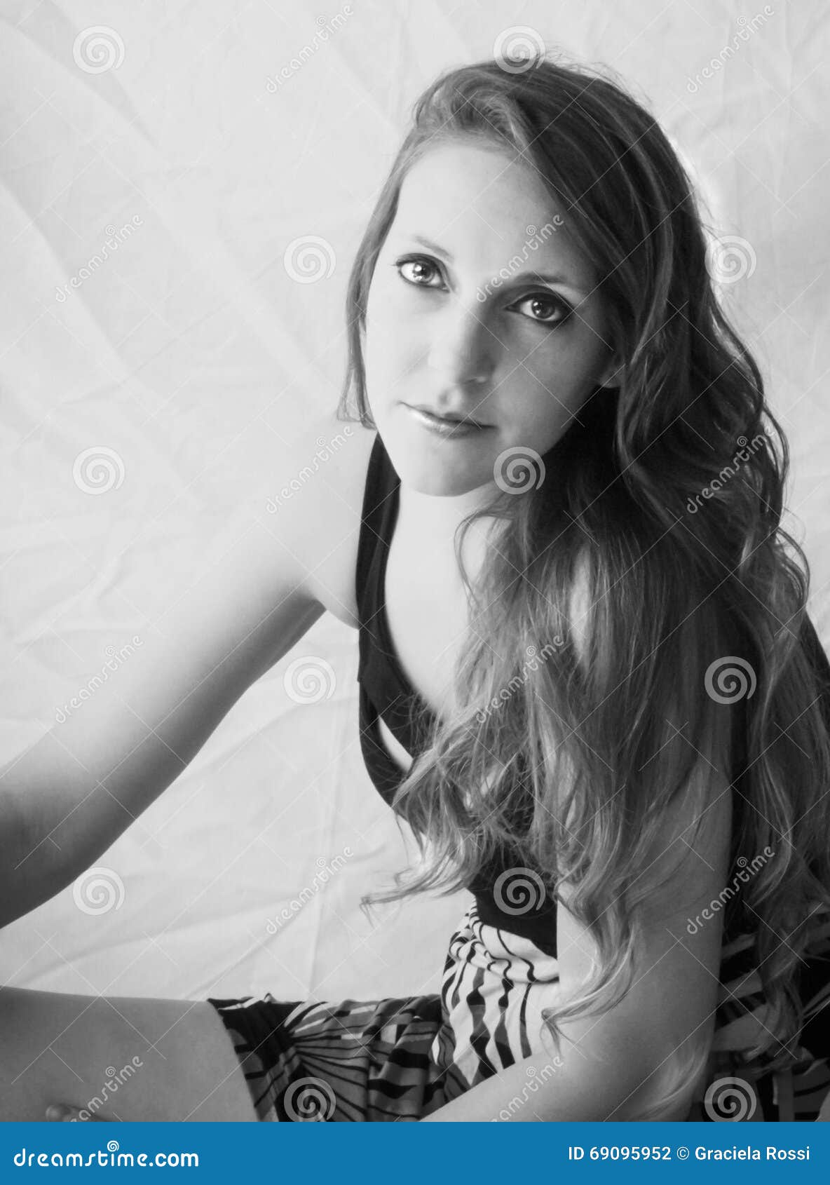 Attractive woman stock photo. Image of fresh, black, brunette - 69095952