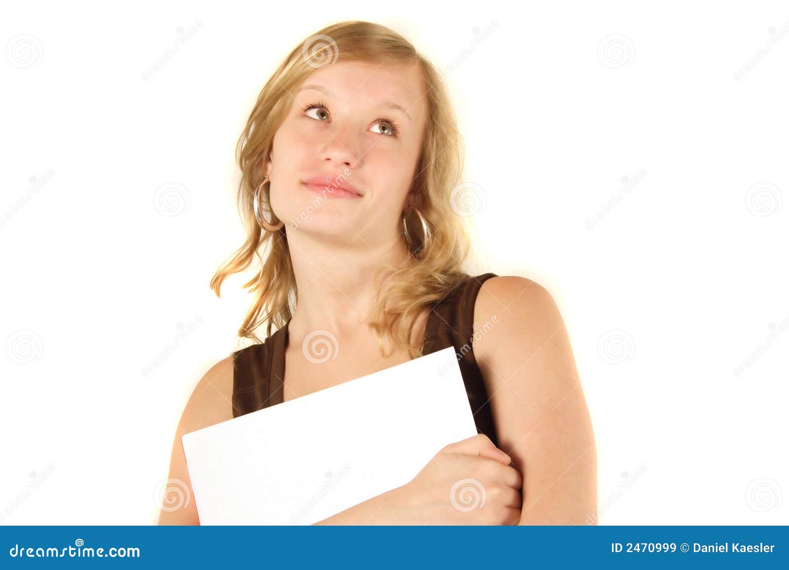 Attractive Woman with Notebook Stock Image - Image of graduate ...