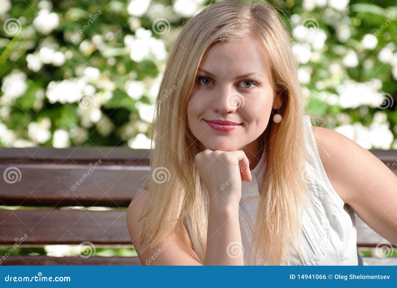 Attractive woman in park stock photo. Image of adult - 14941066