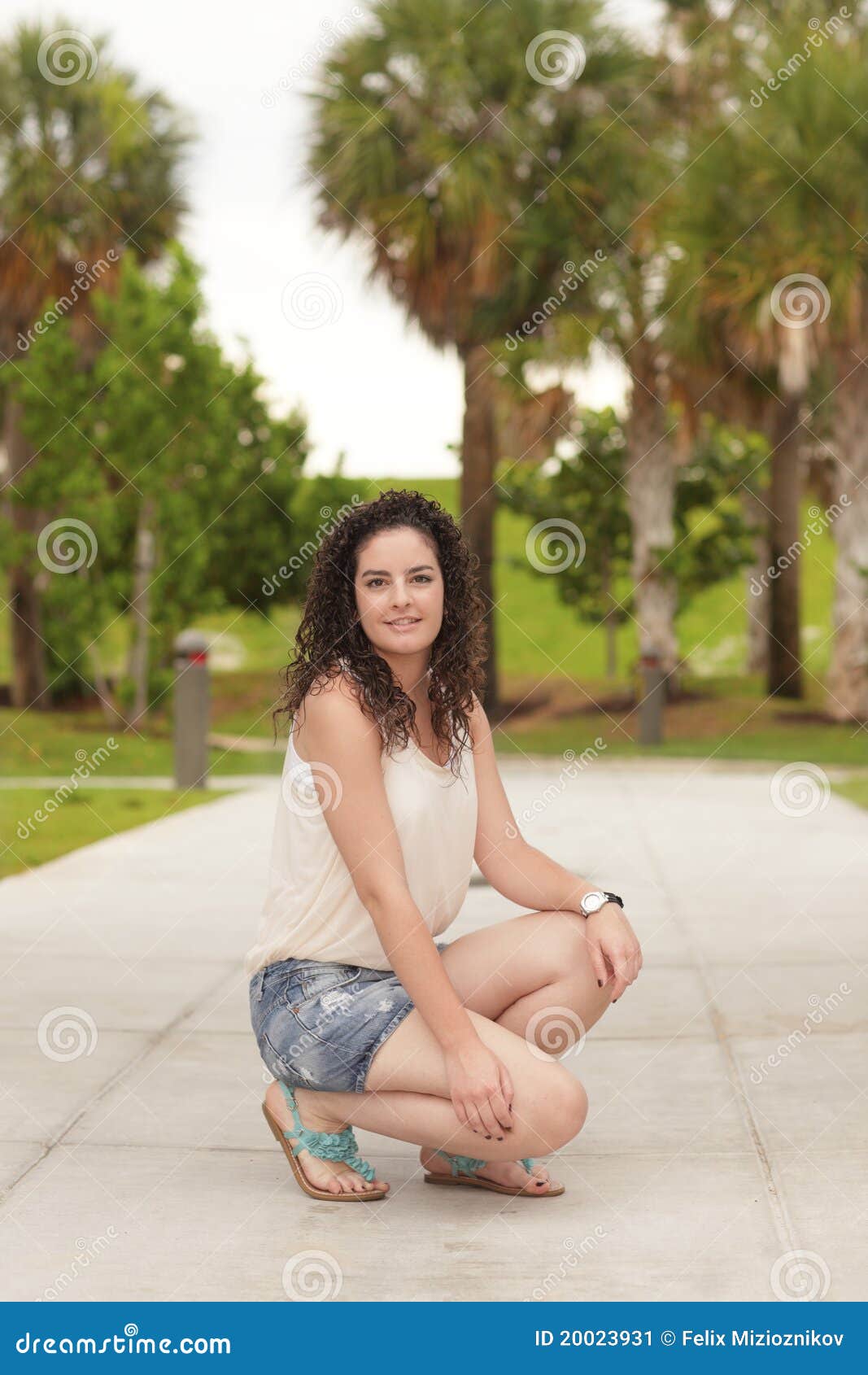 Attractive Woman in the Park Stock Image - Image of summer, climate ...