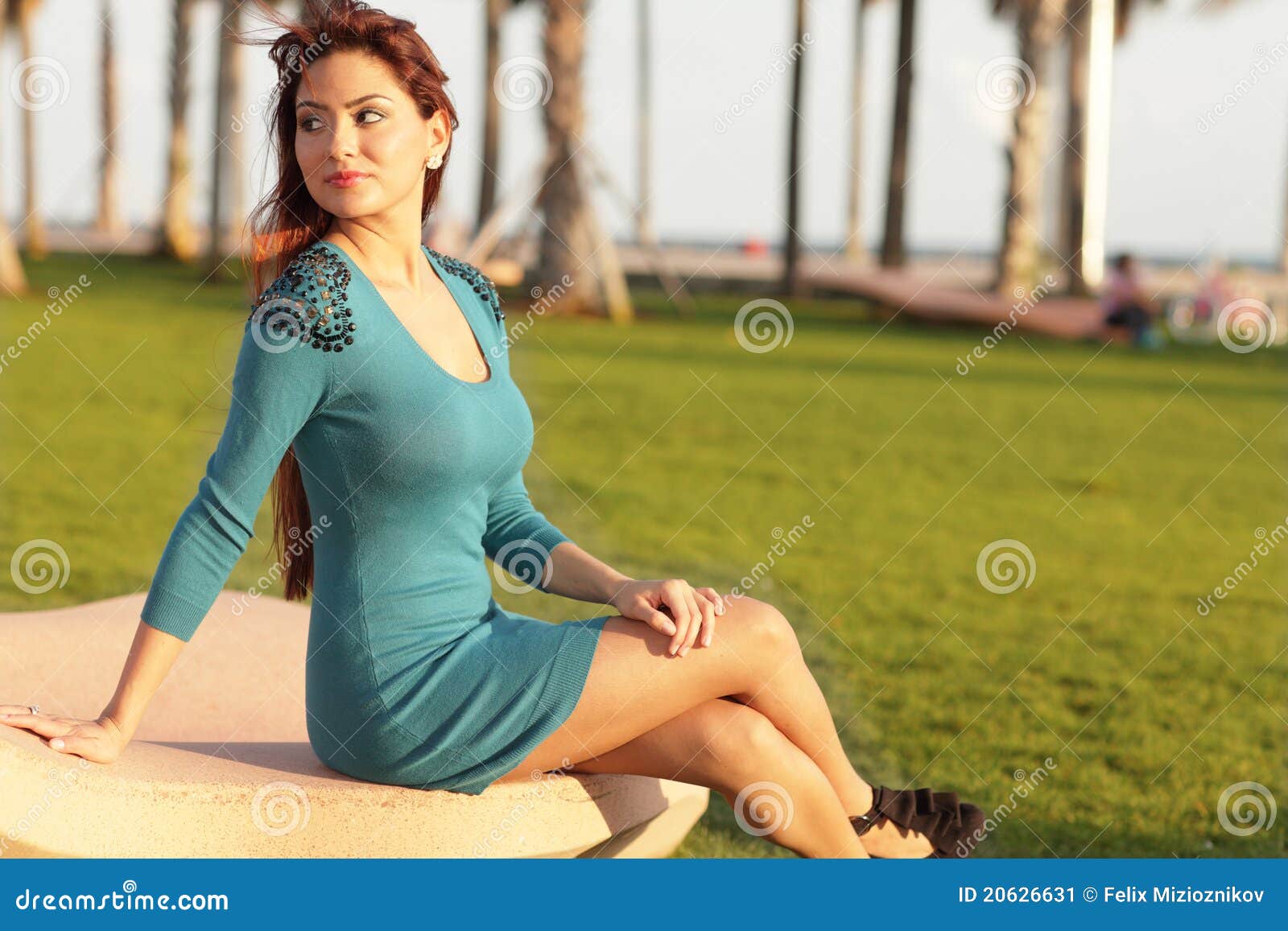 Attractive Woman in the Park Stock Image - Image of attractive, outside ...