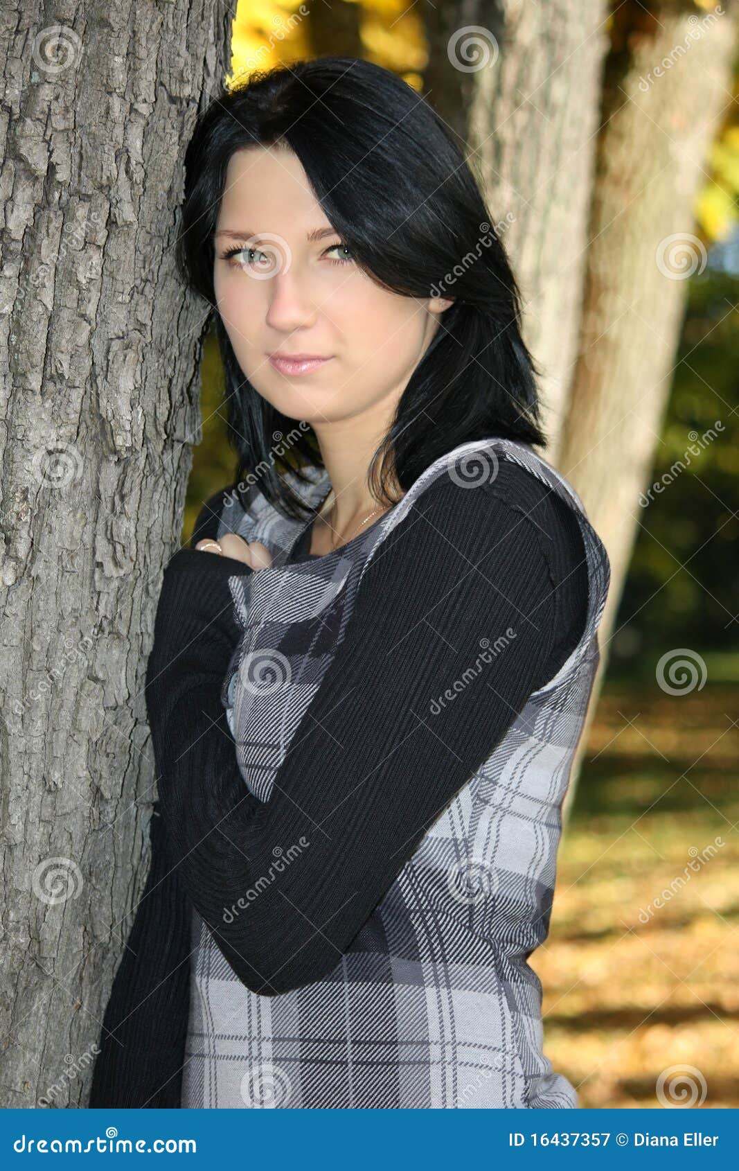 Attractive Woman Posing in the Park Stock Image - Image of outdoor ...