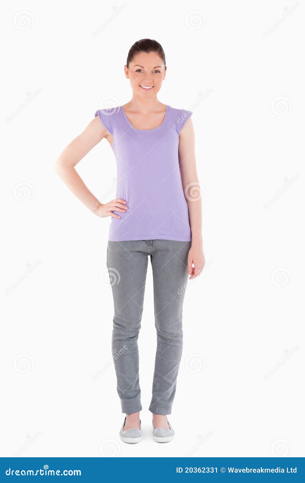 Attractive Woman Posing while Standing Stock Image - Image of copy ...