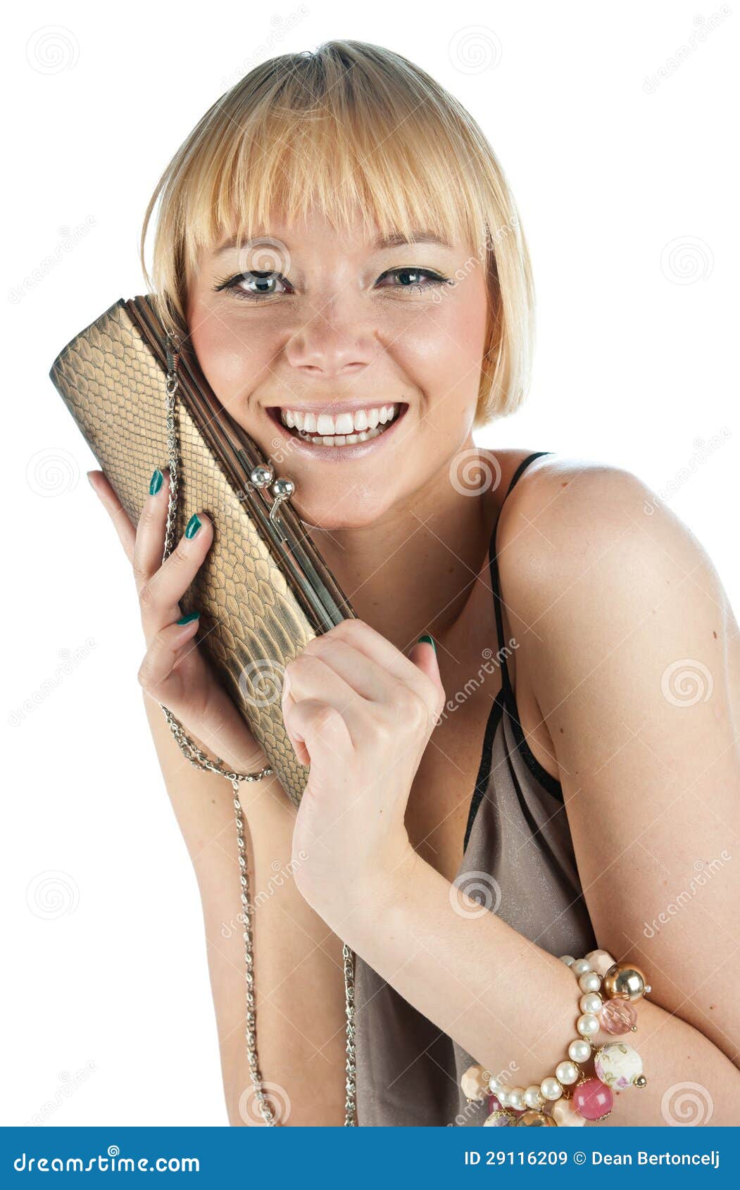 Attractive Woman with Purse Stock Image - Image of elegance, sensual ...