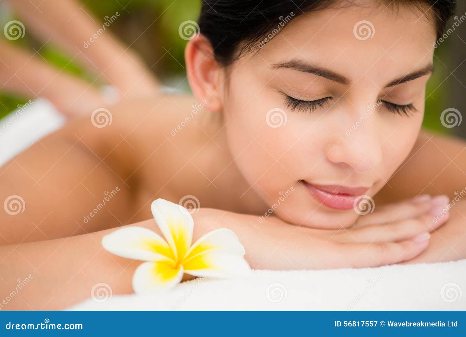 Attractive Woman Receiving Back Massage Stock Image Image Of Neck Girl 56817557