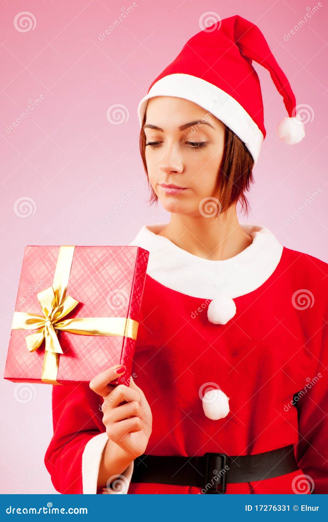 Attractive woman santa stock image. Image of december - 17276331