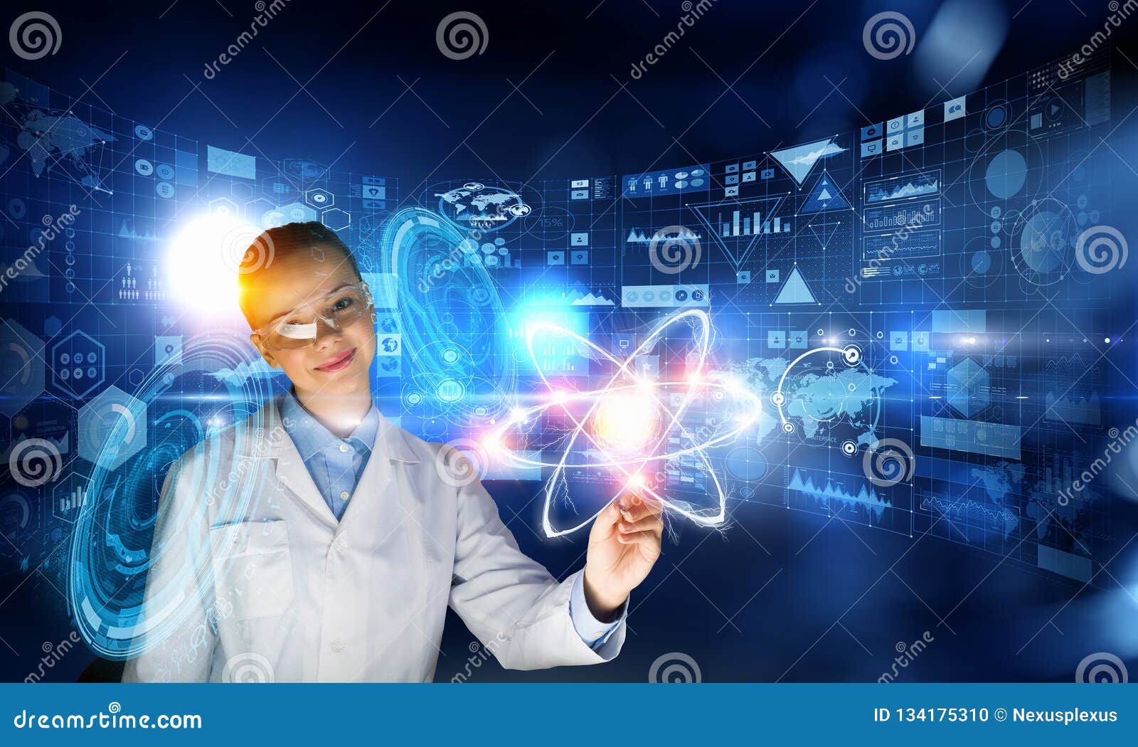 Innovative Technologies in Science and Medicine . Mixed Media Stock ...