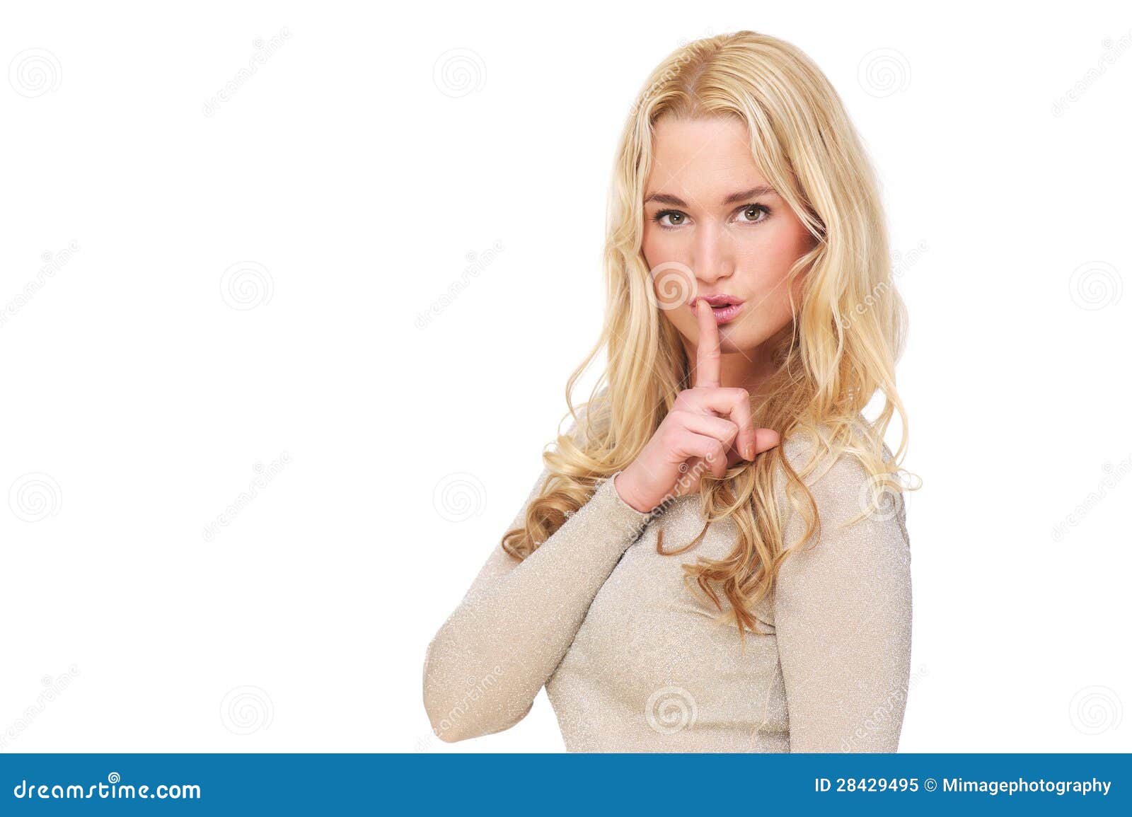Attractive Woman with Secret Stock Image - Image of hush, european ...