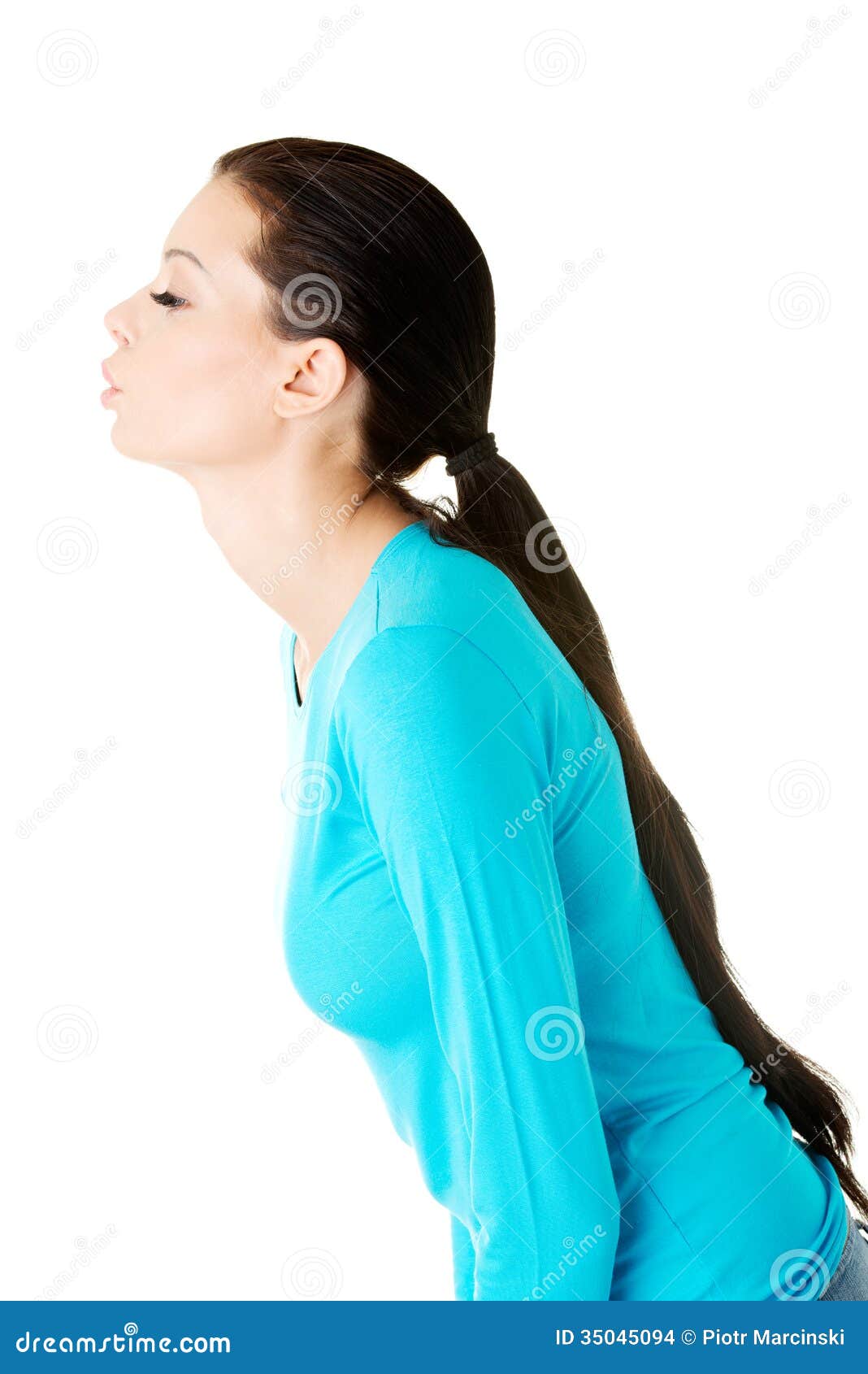 Attractive Woman Side View. Stock Photo - Image of model, head: 35045094