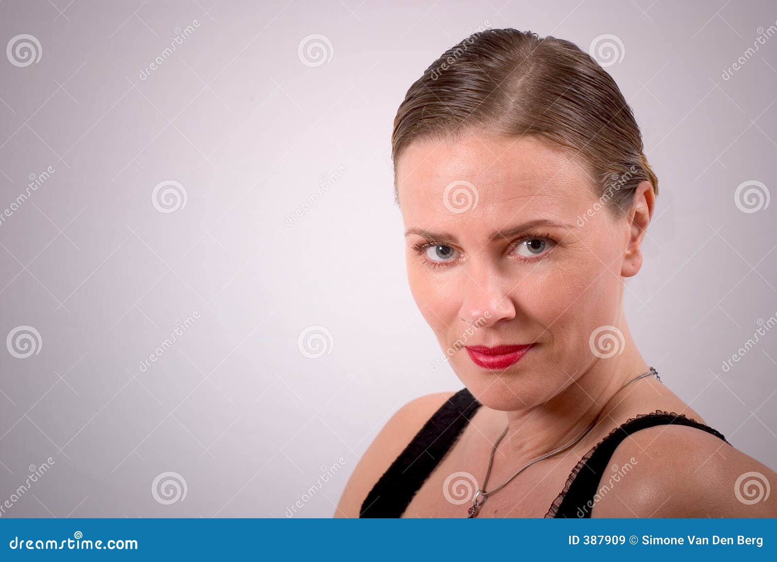 Attractive Woman in Smart Hairstyle Stock Image - Image of smile, tight ...