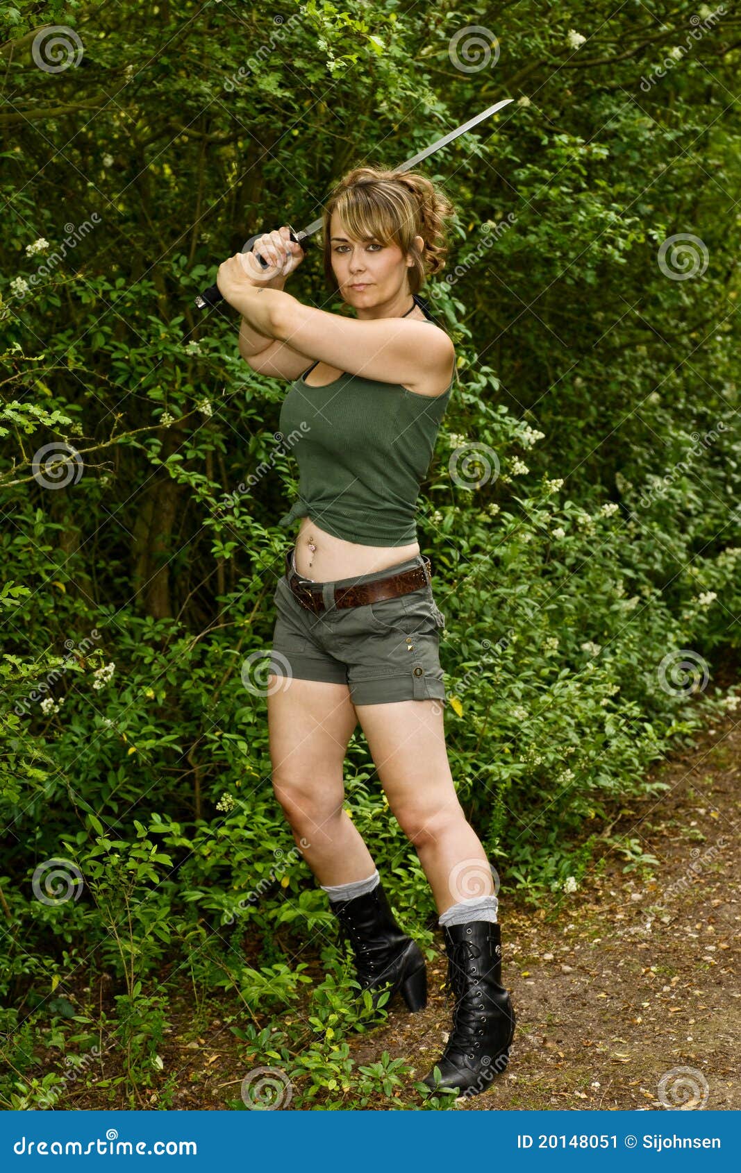 Attractive Woman with Sword Stock Image - Image of samurai, beauty ...