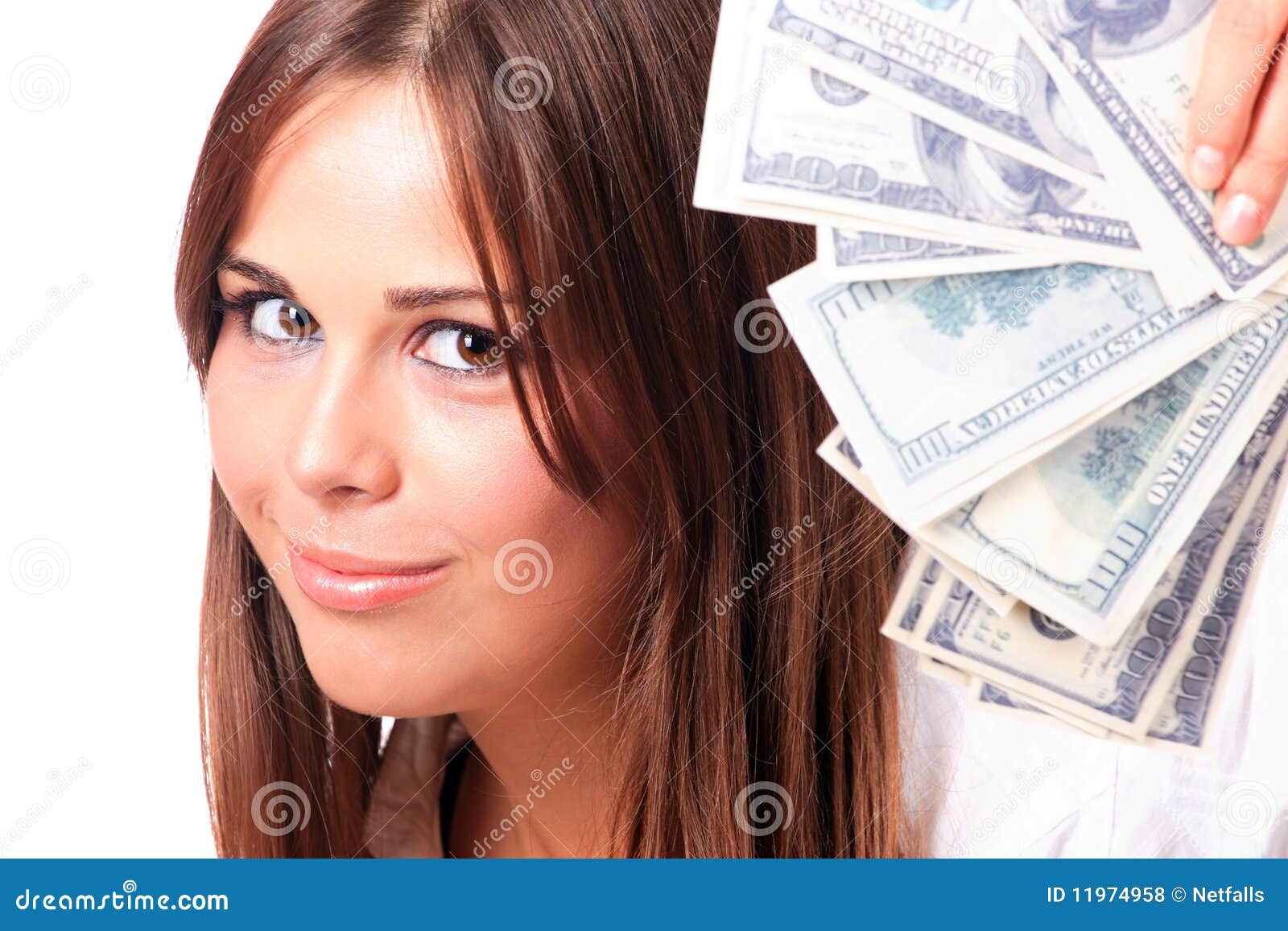 Attractive Woman Takes Lot of 100 Dollar Bills Stock Photo - Image of ... Attractive Woman Takes Lot of 100 Dollar Bills Stock Photo - Image of ...