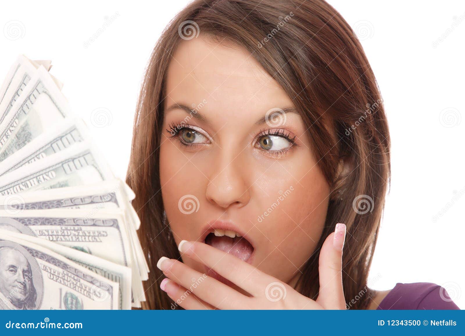 Attractive Woman Takes Lot of 100 Dollar Bills Stock Photo - Image of ... Attractive Woman Takes Lot of 100 Dollar Bills Stock Photo - Image of ...