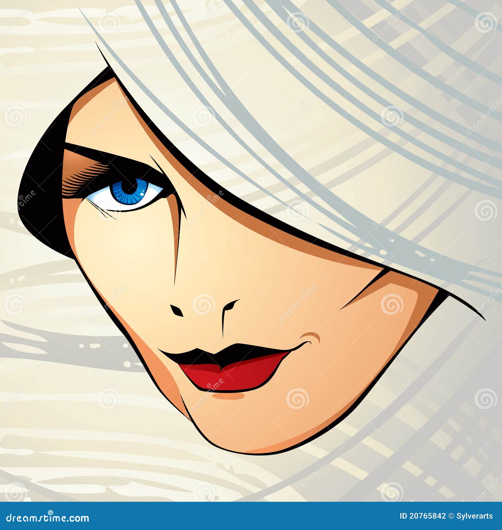 Attractive Woman Vector Illustration. Stock Vector - Illustration of ...