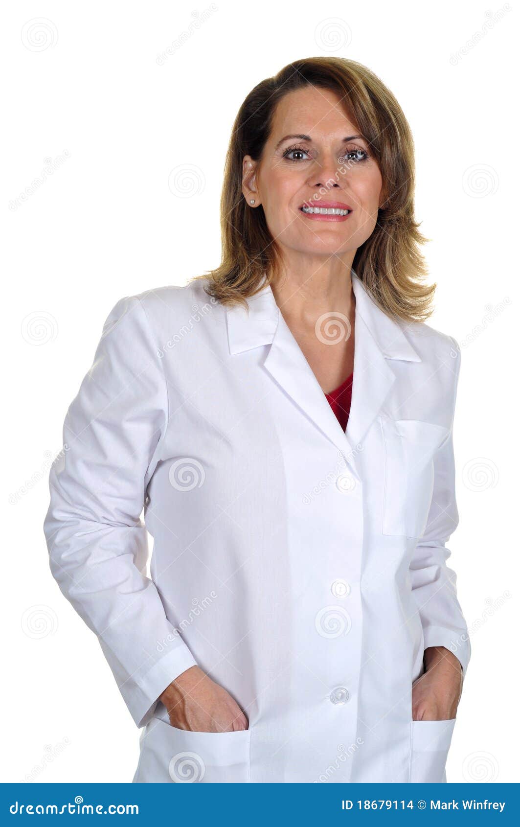 Attractive Woman Wearing a Labcoat Stock Photo - Image of adult ...