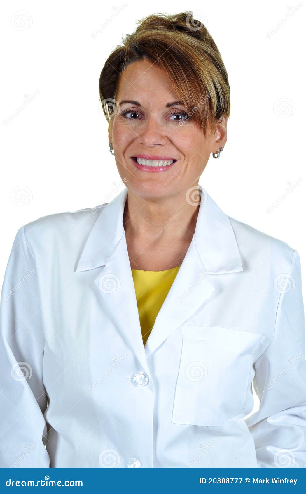 Attractive Woman Wearing a Labcoat Stock Image - Image of adult ...
