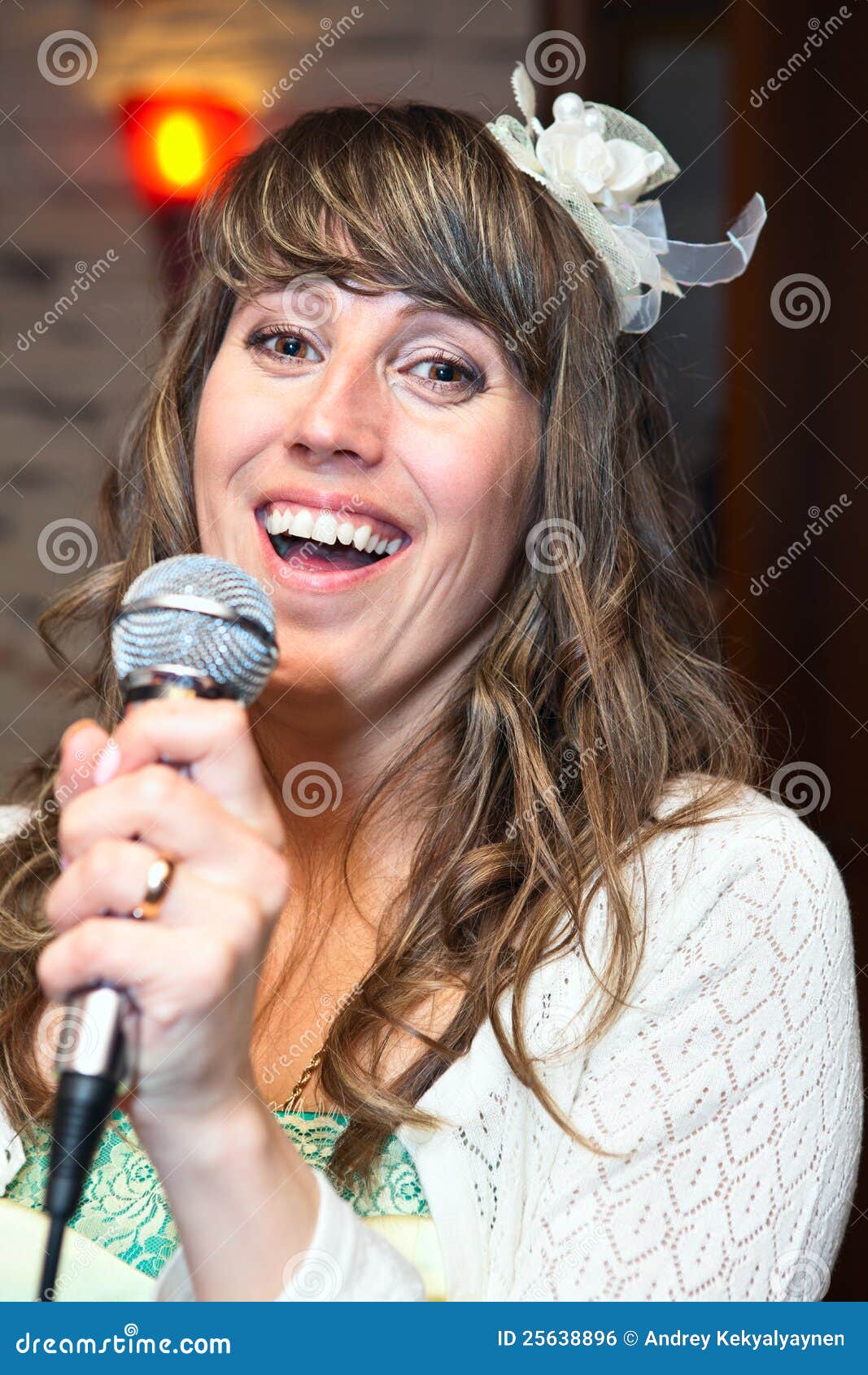 Attractive Women Sing a Song Stock Photo - Image of beauty, passion ...