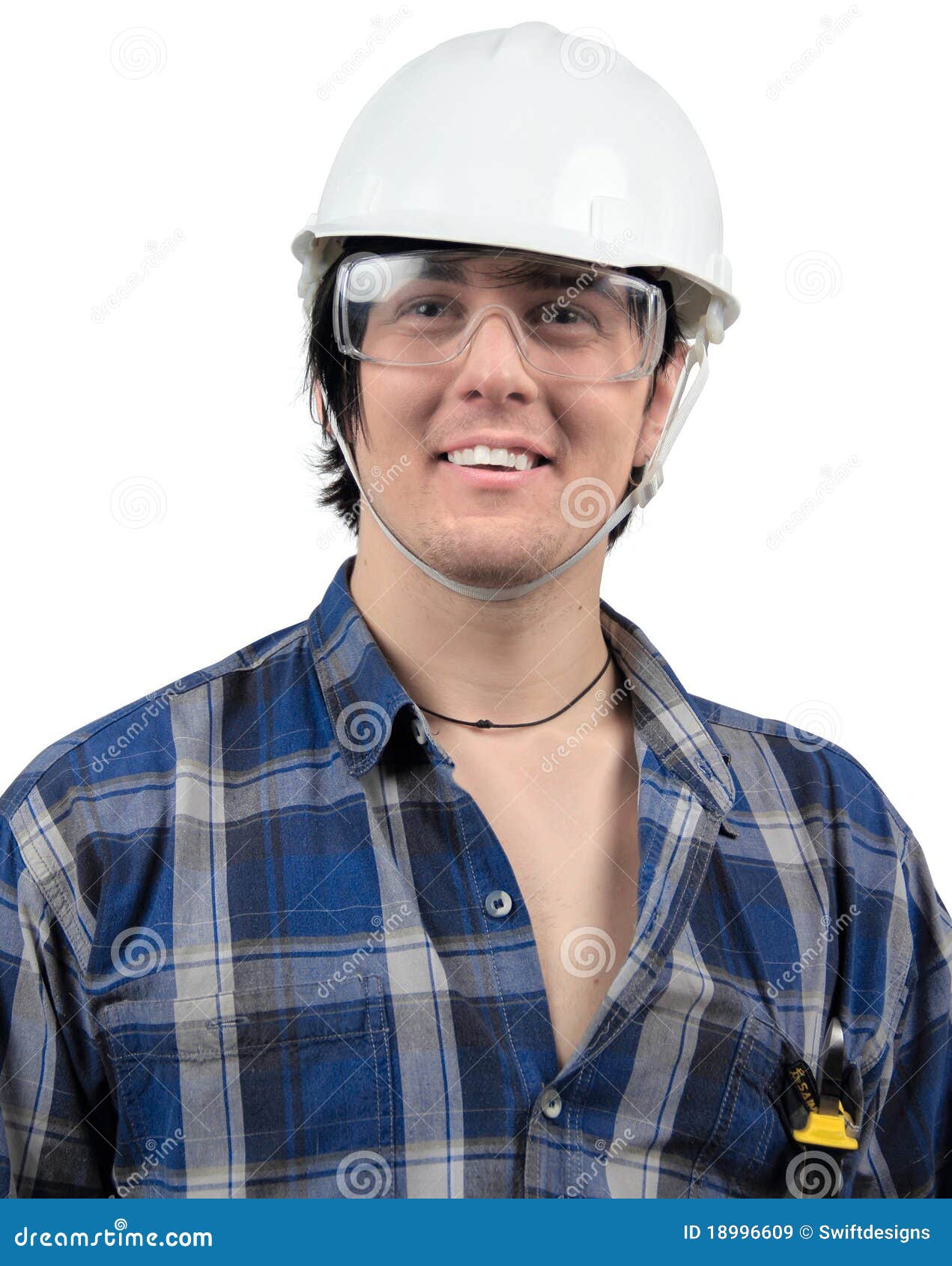 Attractive worker smiling stock image. Image of foreman - 18996609