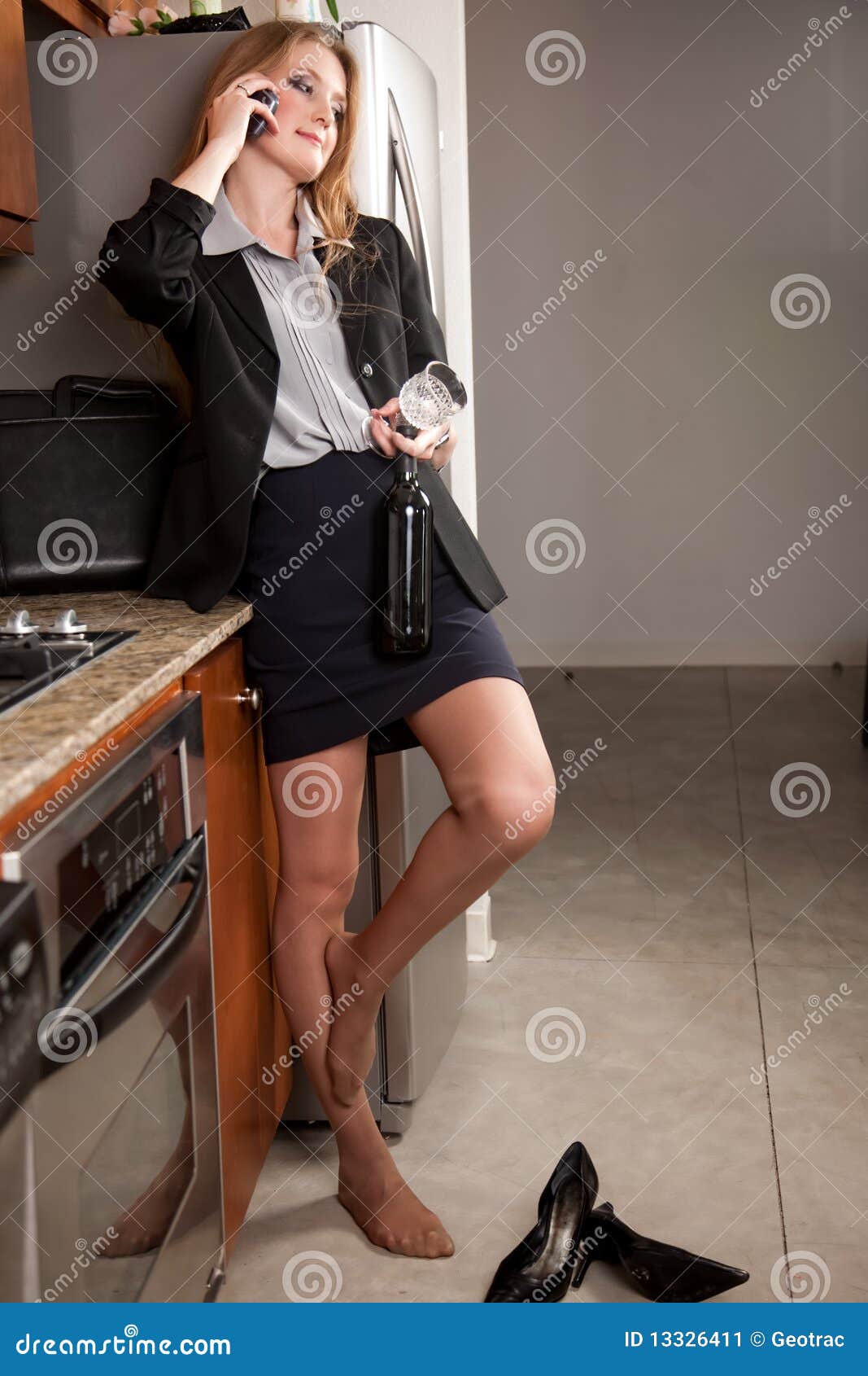 Attractive Working Woman Winding Down Stock Image - Image of winding ...