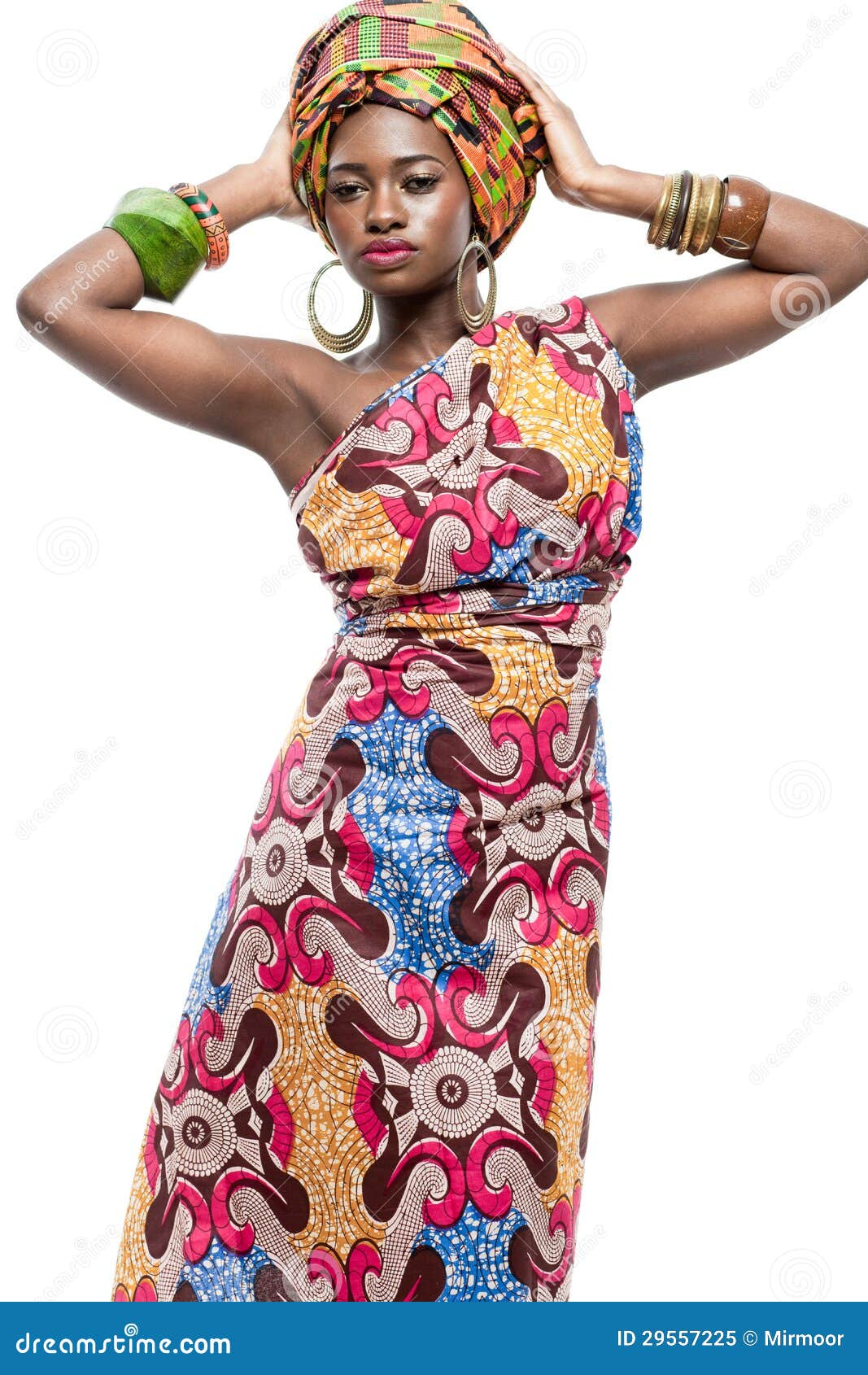 Attractive Young African Fashion Model. Stock Image - Image of legs ...