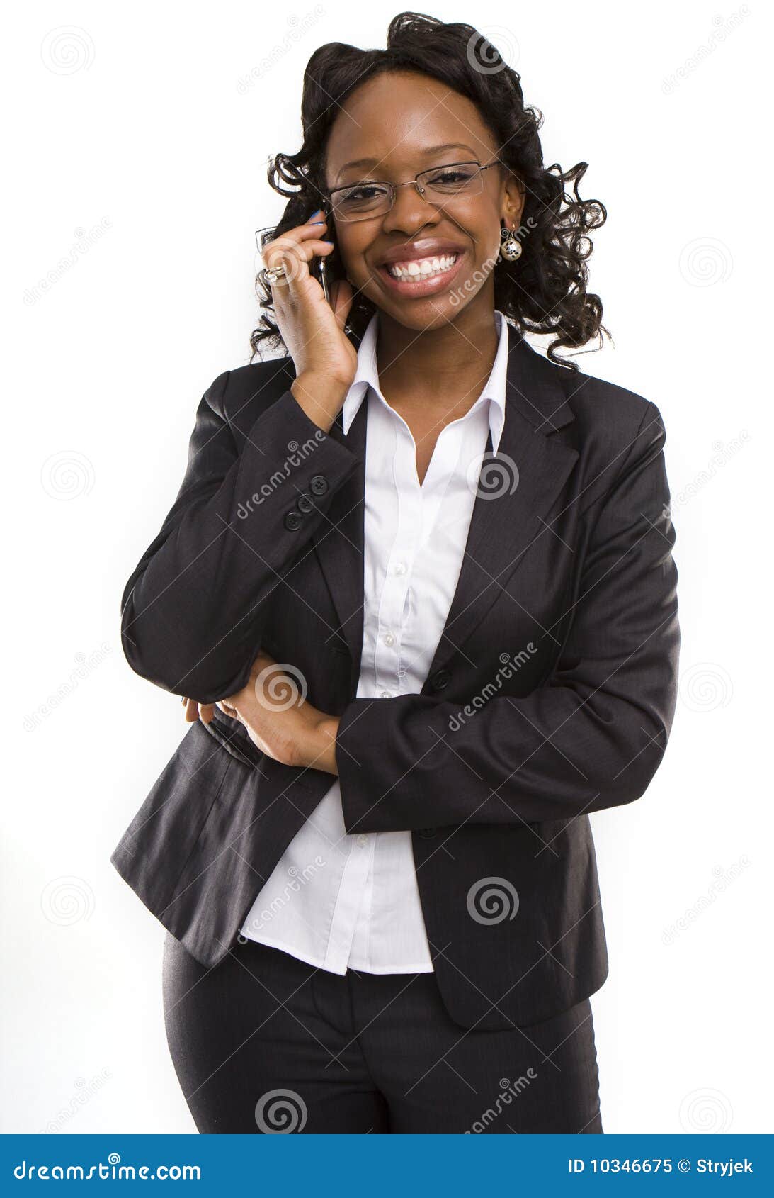 Attractive Young Business Woman Calling Stock Image - Image of female ...