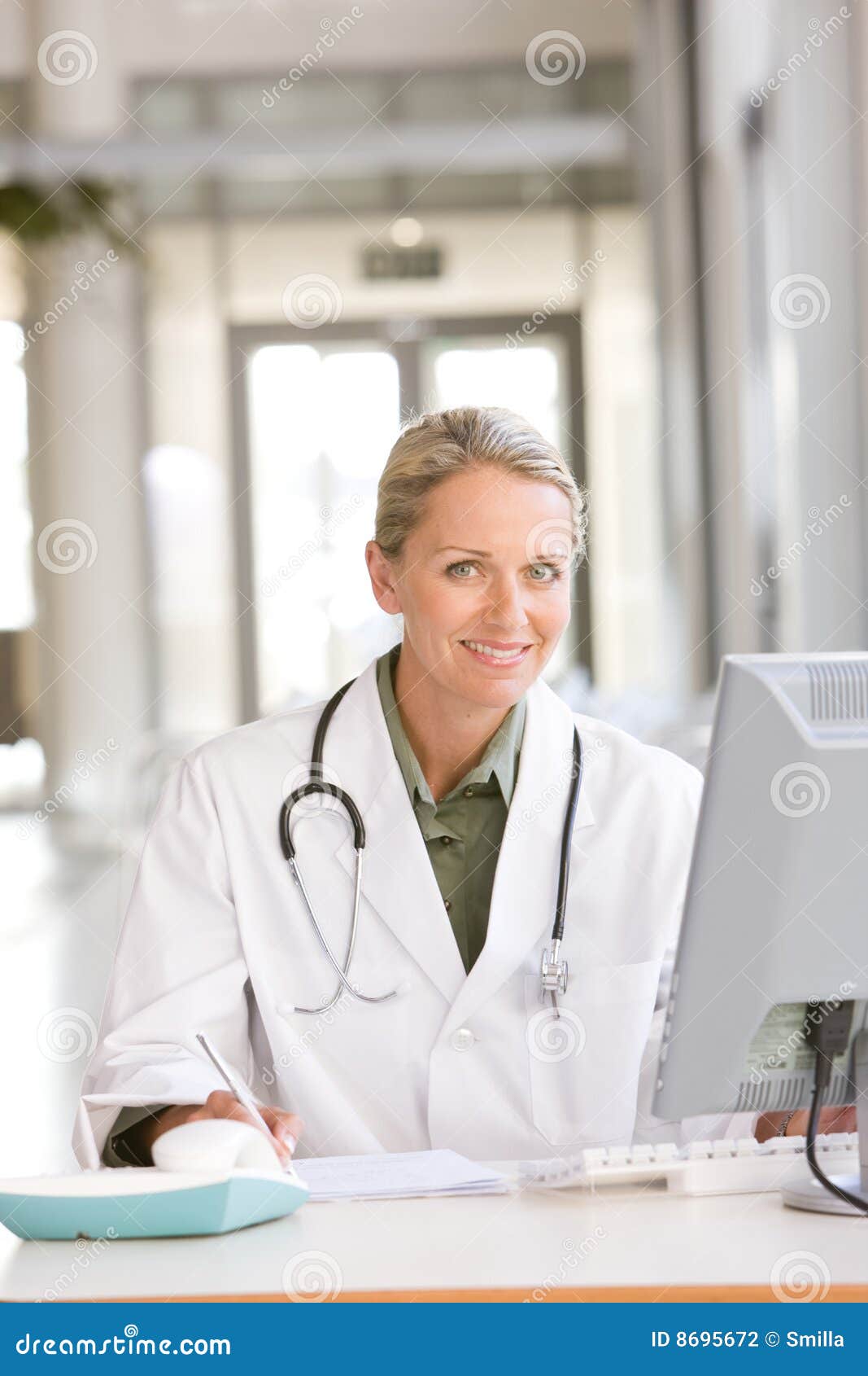 Attractive Young Caring Doctor Stock Photo - Image of medical, doctor ...
