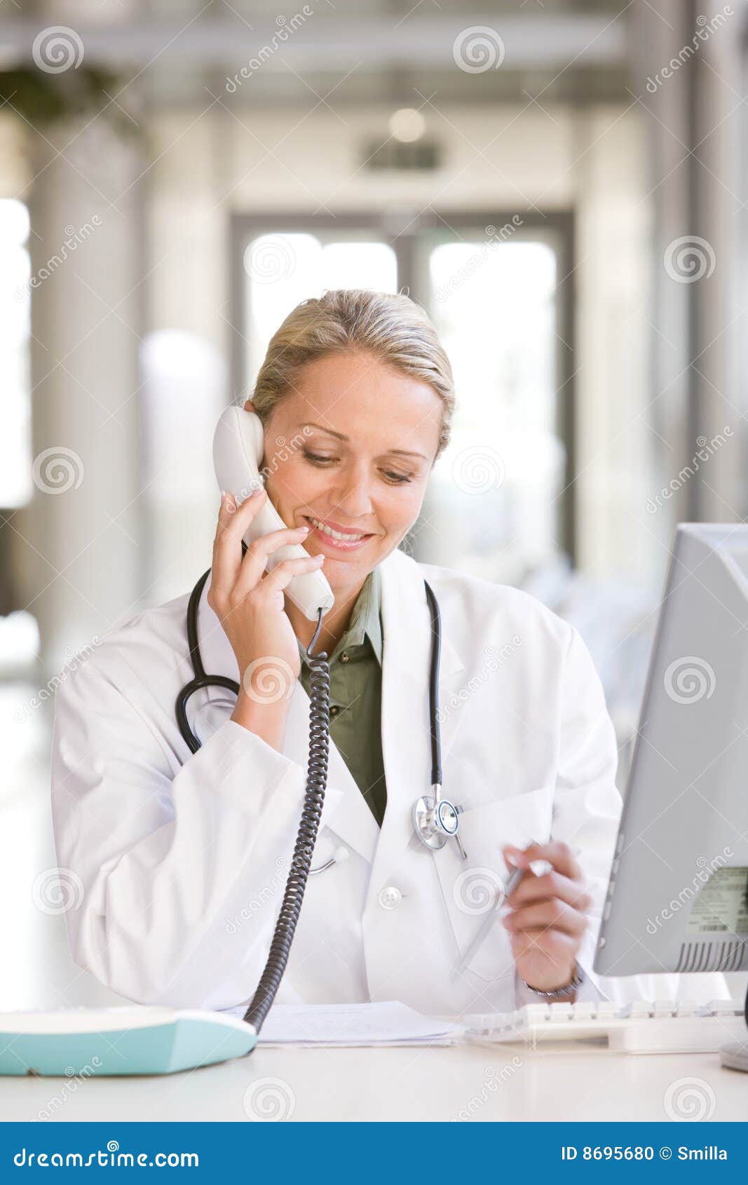 Attractive Young Caring Doctor Stock Photo - Image of confident ...