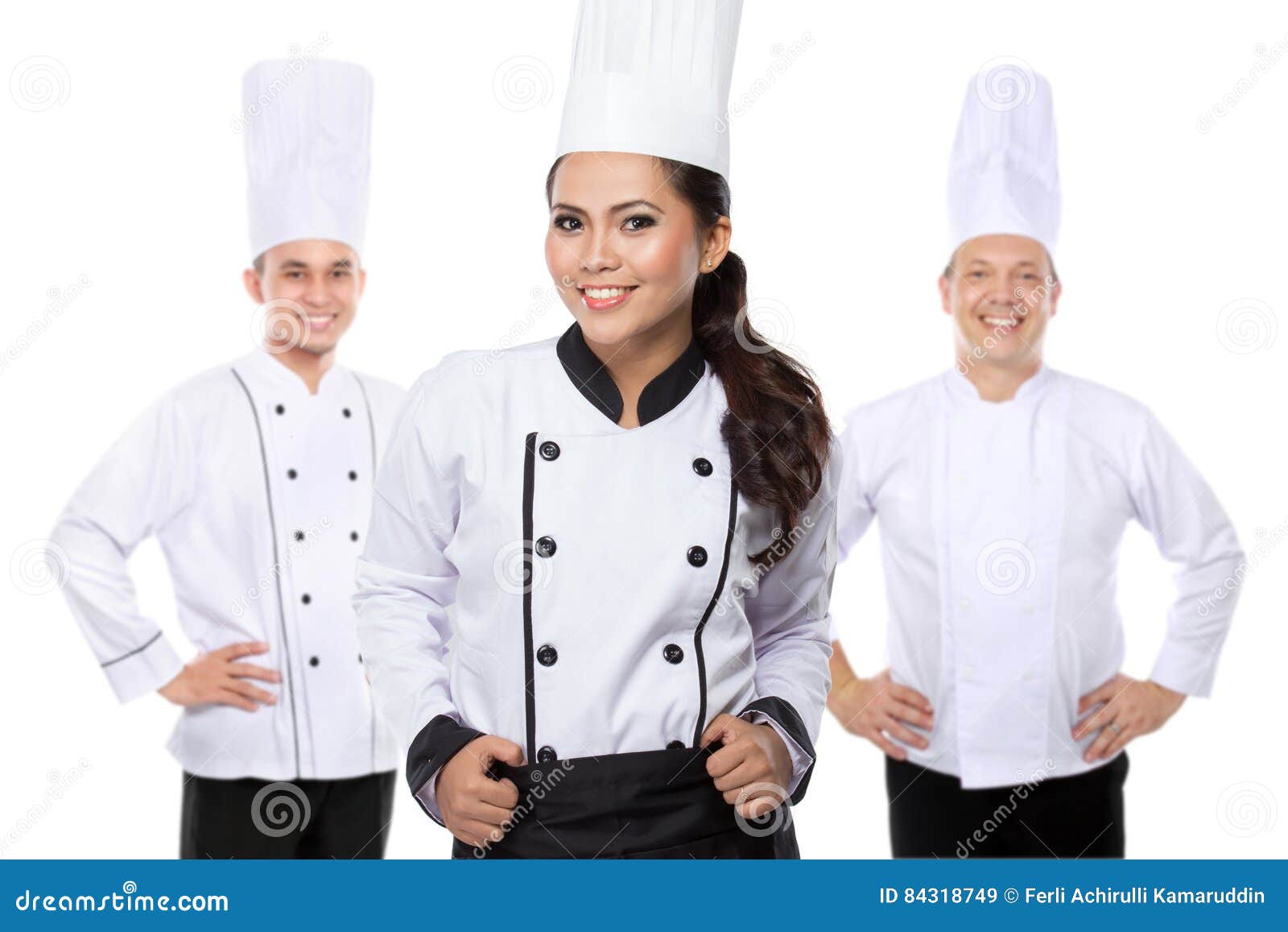 Attractive young chef team stock image. Image of food - 84318749