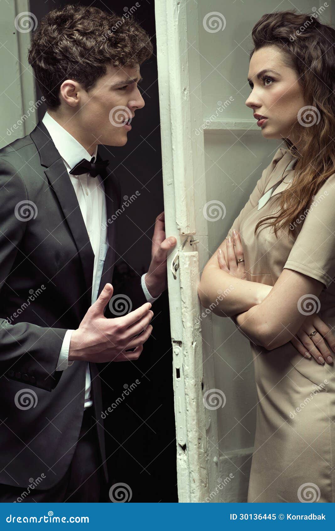 Attractive Couple Having a Serious Argument Stock Image - Image of ...