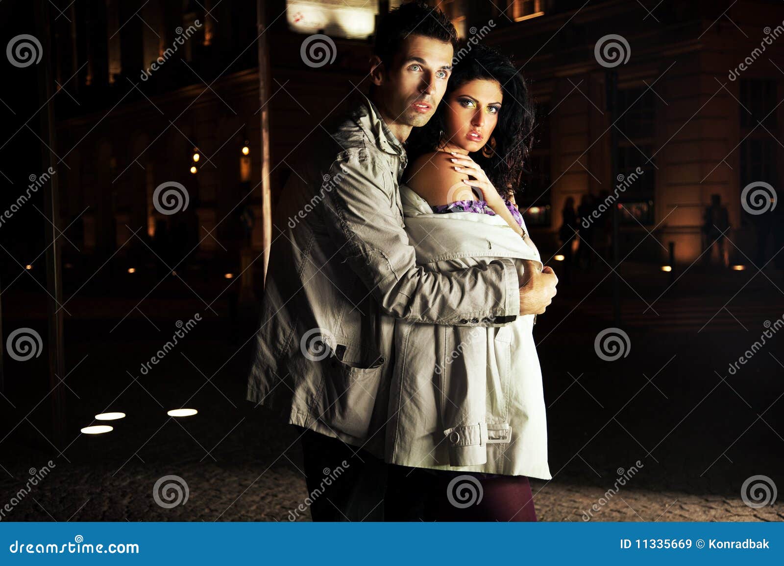 Attractive Young Couple at Night Stock Image - Image of gorgeous ...