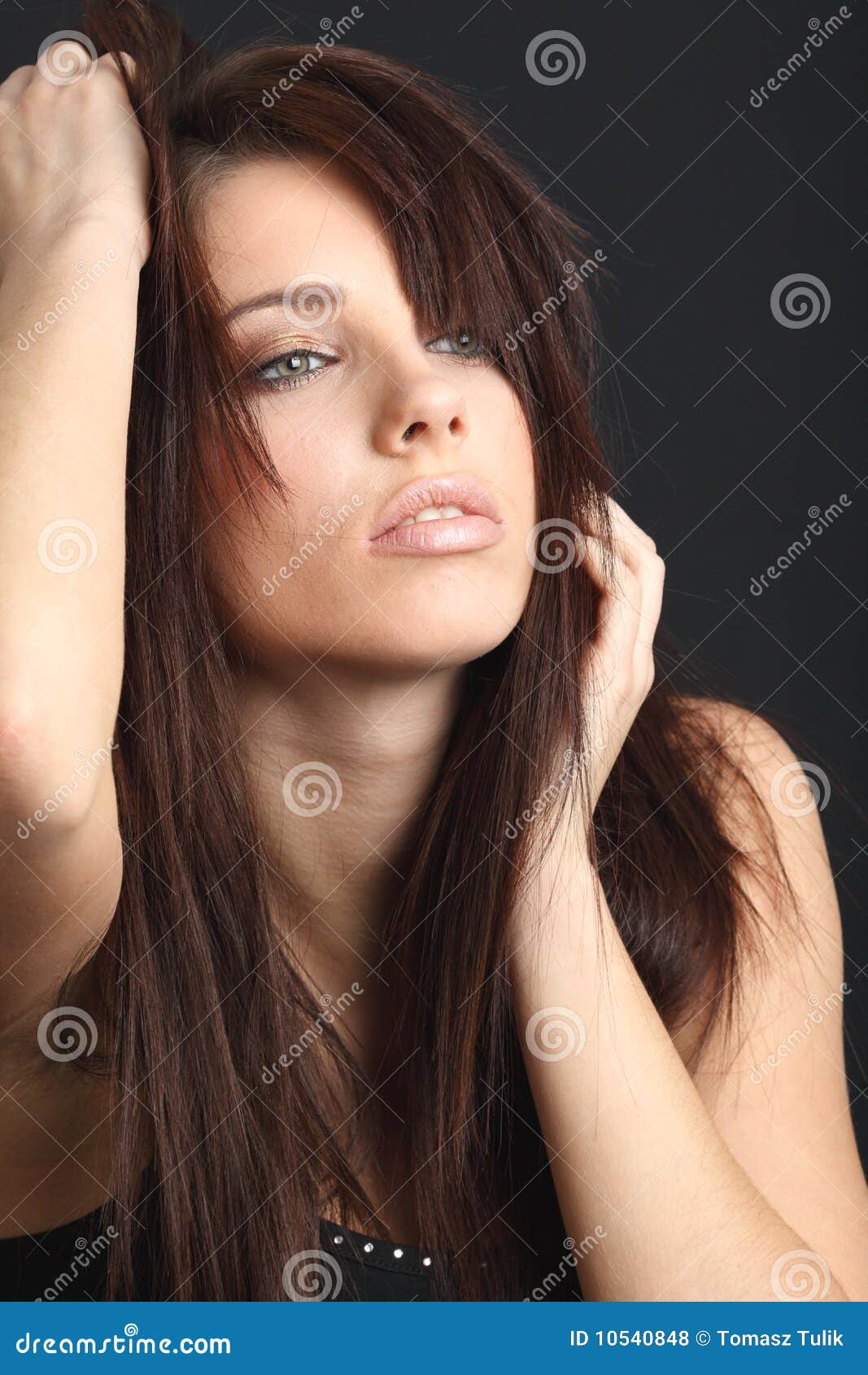 Attractive Young Fashion Model Stock Photo - Image of hairstyle, beauty ...