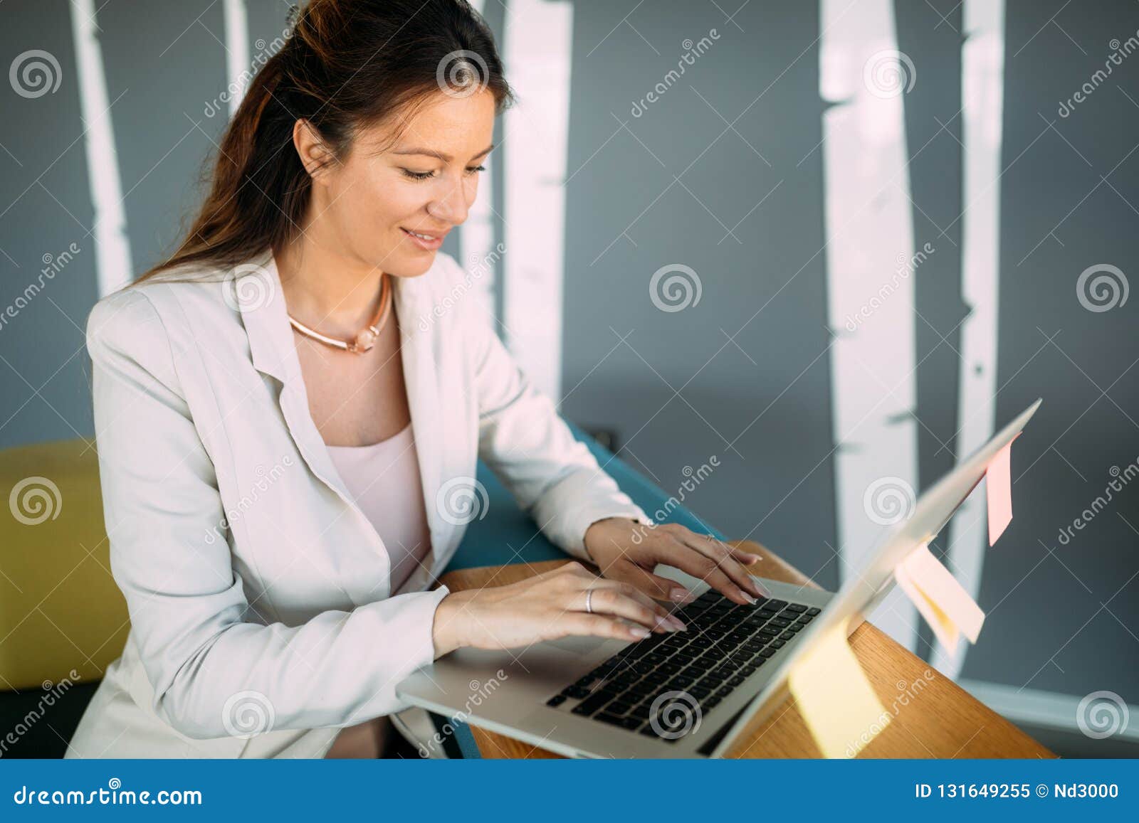 Attractive Young Female Architect Working on Laptop Stock Image - Image ... Attractive Young Female Architect Working on Laptop Stock Image - Image ...