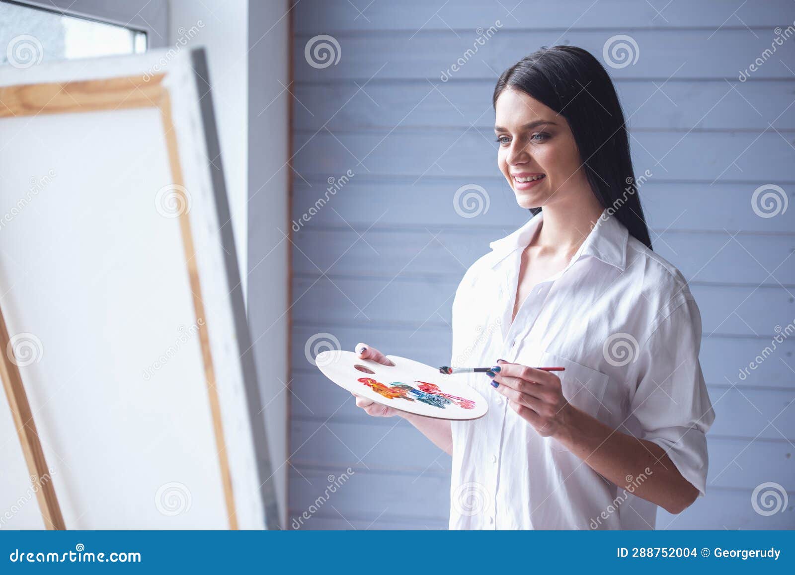 Attractive female artist stock photo. Image of expression - 288752004 Attractive female artist stock photo. Image of expression - 288752004