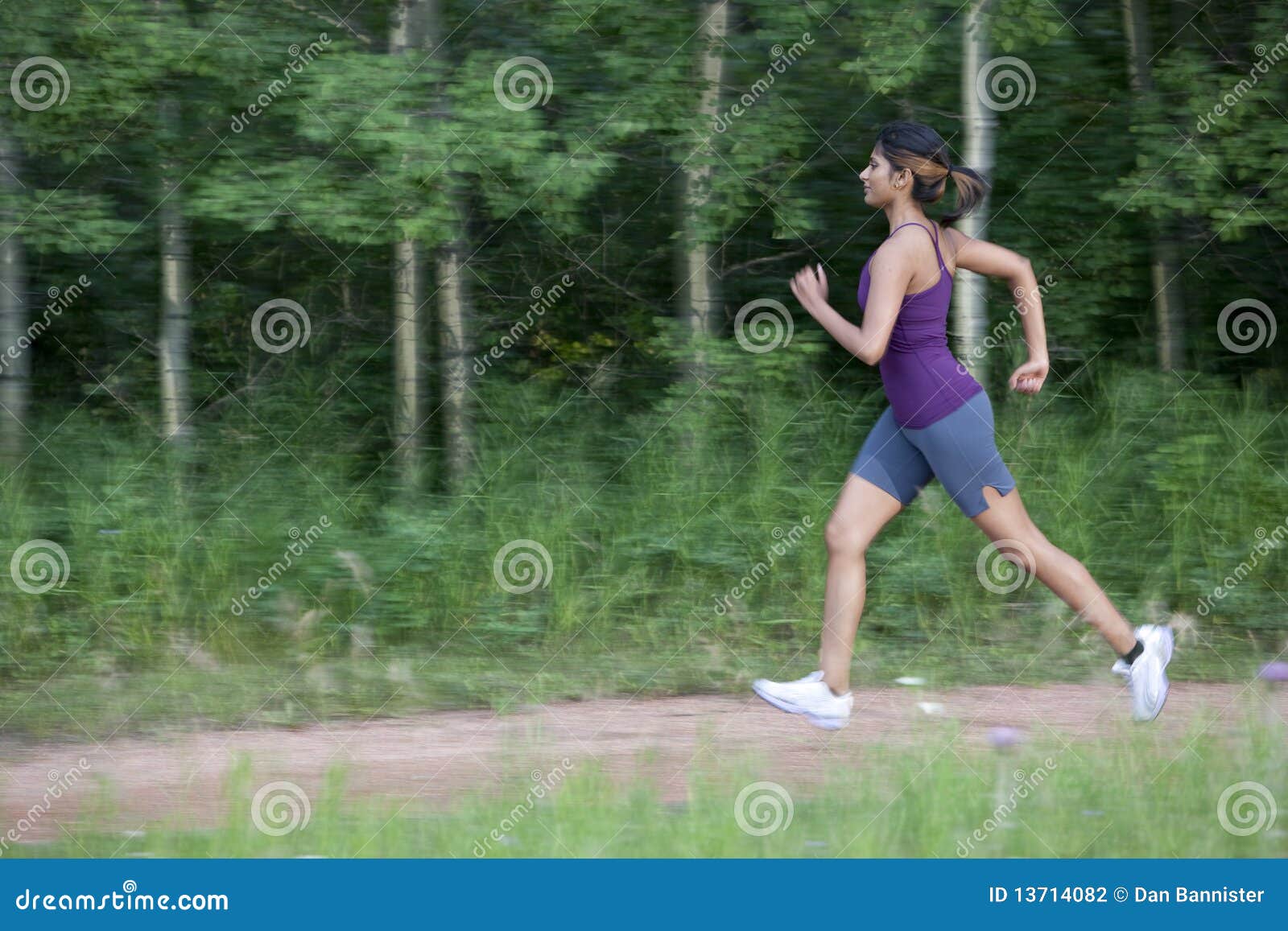 Attractive Young Female Power Walking Stock Photo - Image of leisure ...