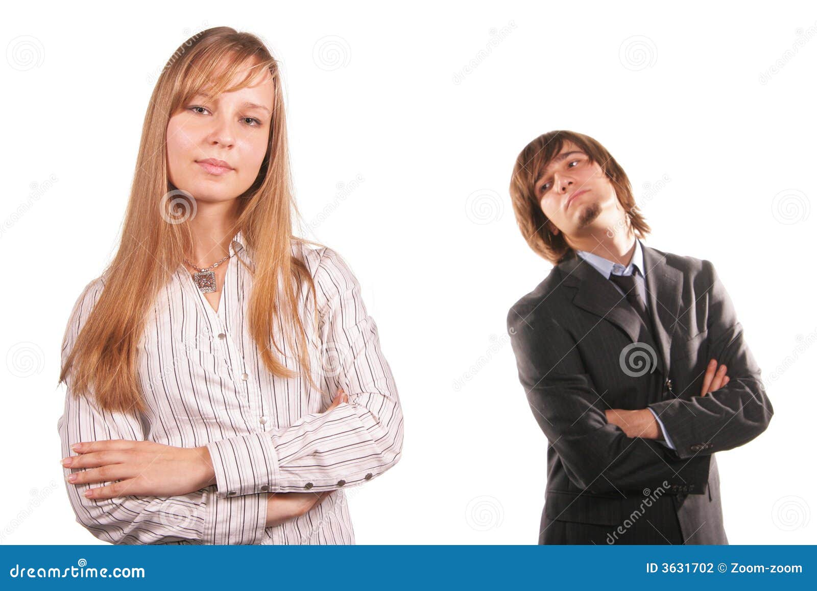 Attractive Young Girl and Man Stock Photo - Image of business ...