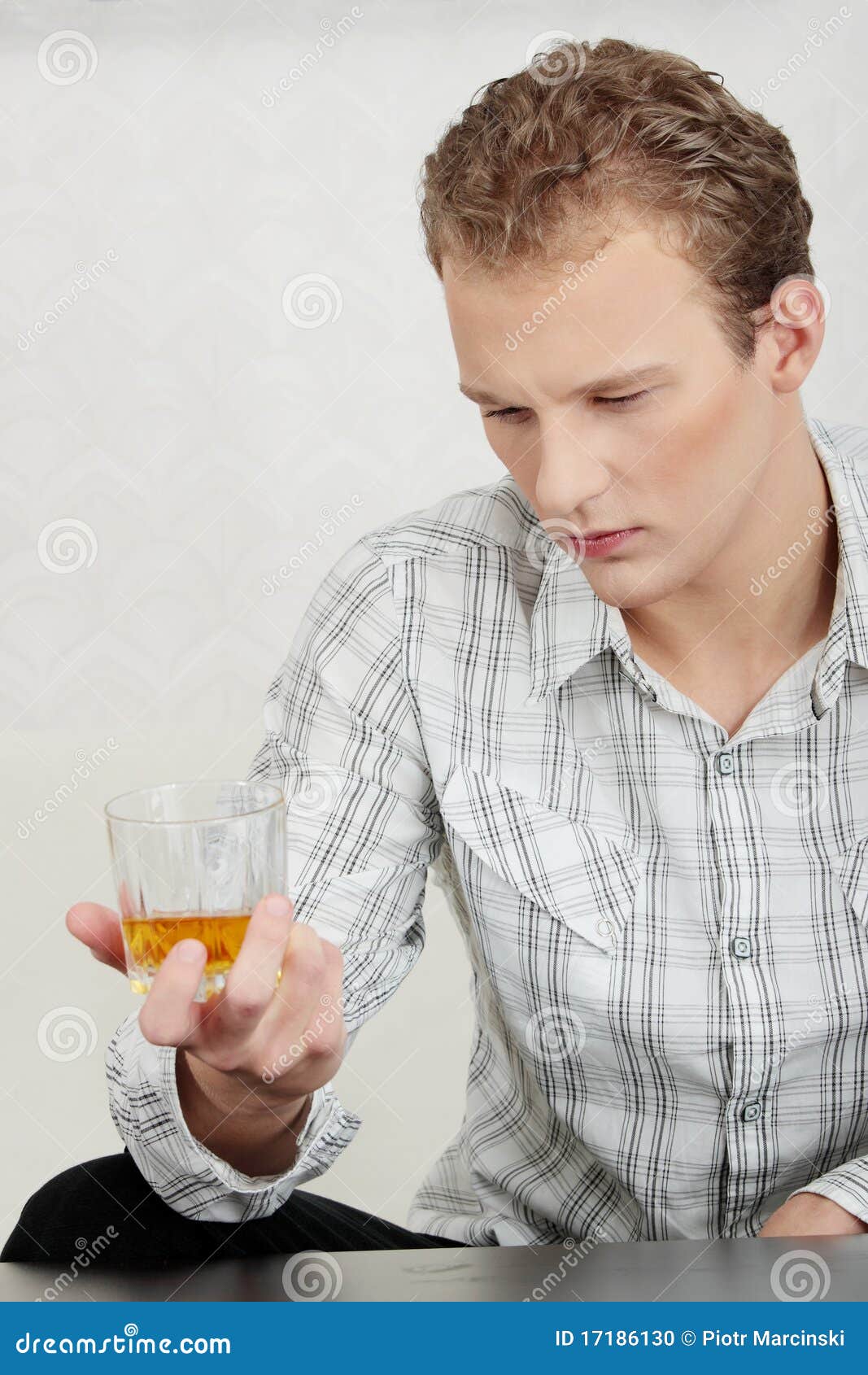 Attractive Young Guy Drinking Whiskey Stock Photo - Image of cocktail ...