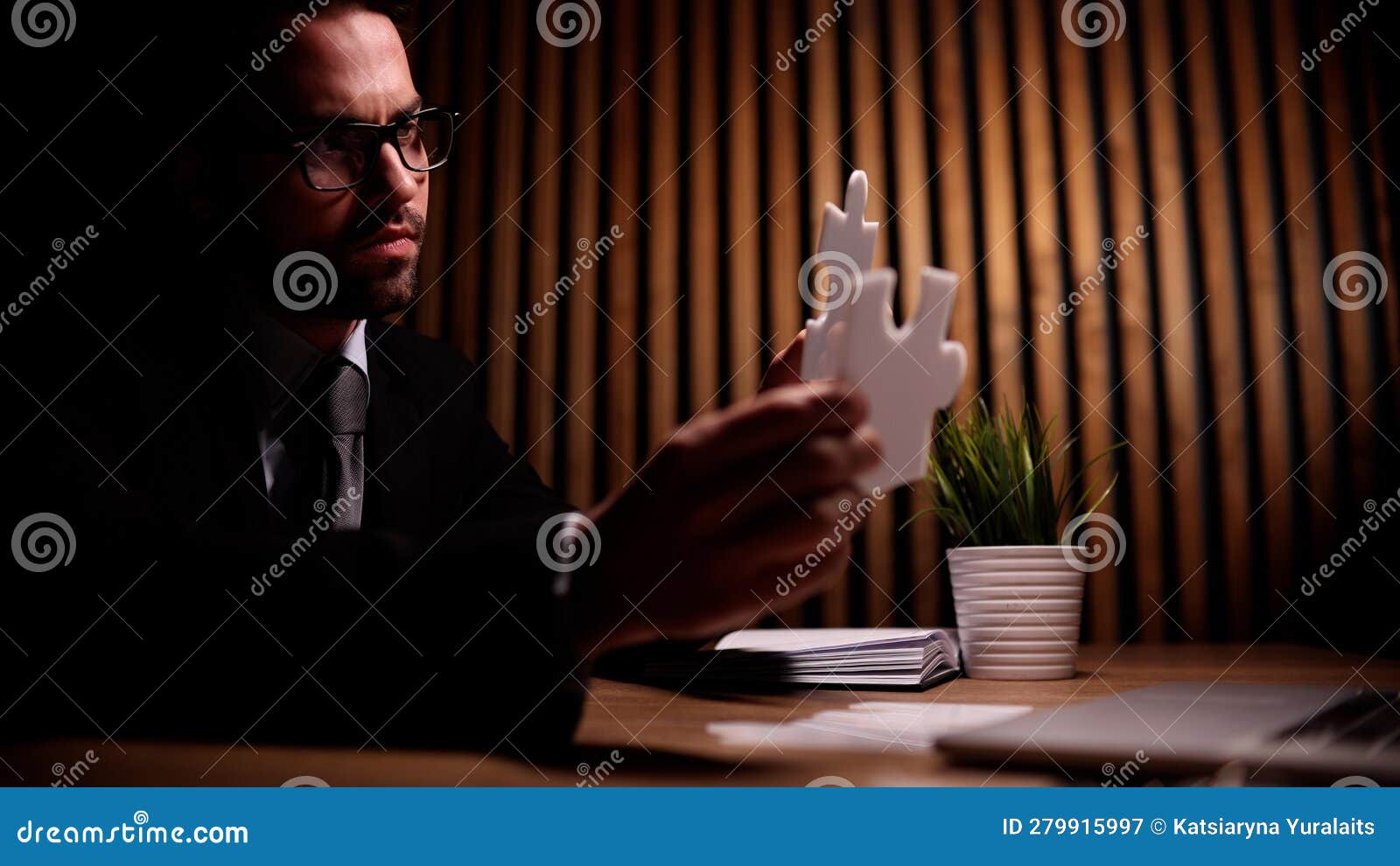Attractive Young Guy is Solving a Problem Stock Image - Image of jigsaw ...