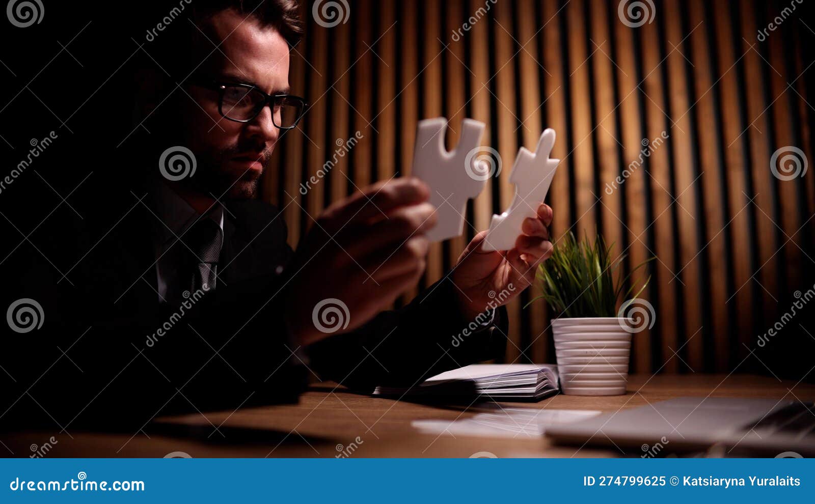 Attractive Young Guy is Solving a Problem Stock Image - Image of puzzle ...