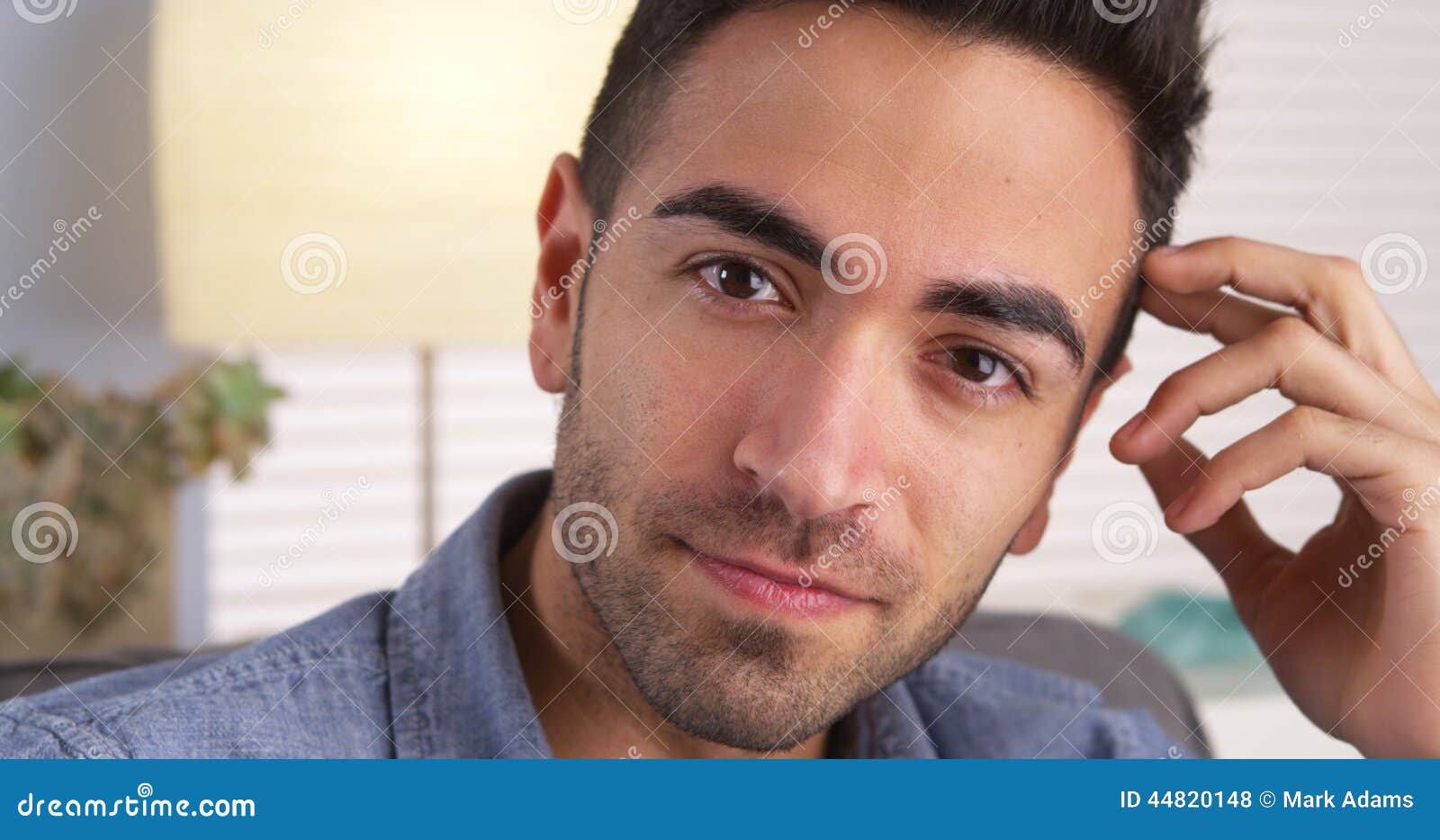 Attractive Young Hispanic Man Smiling at Camera Stock Photo - Image of ...