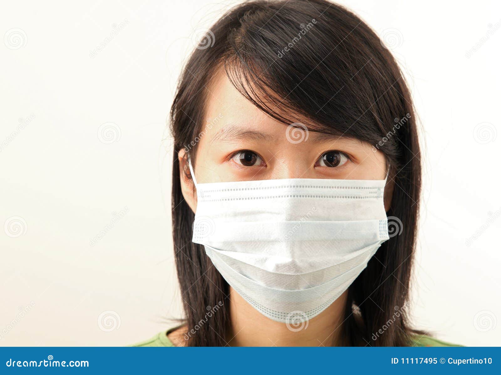 Attractive Young Lady with a Face Mask Stock Image - Image of isolated ...