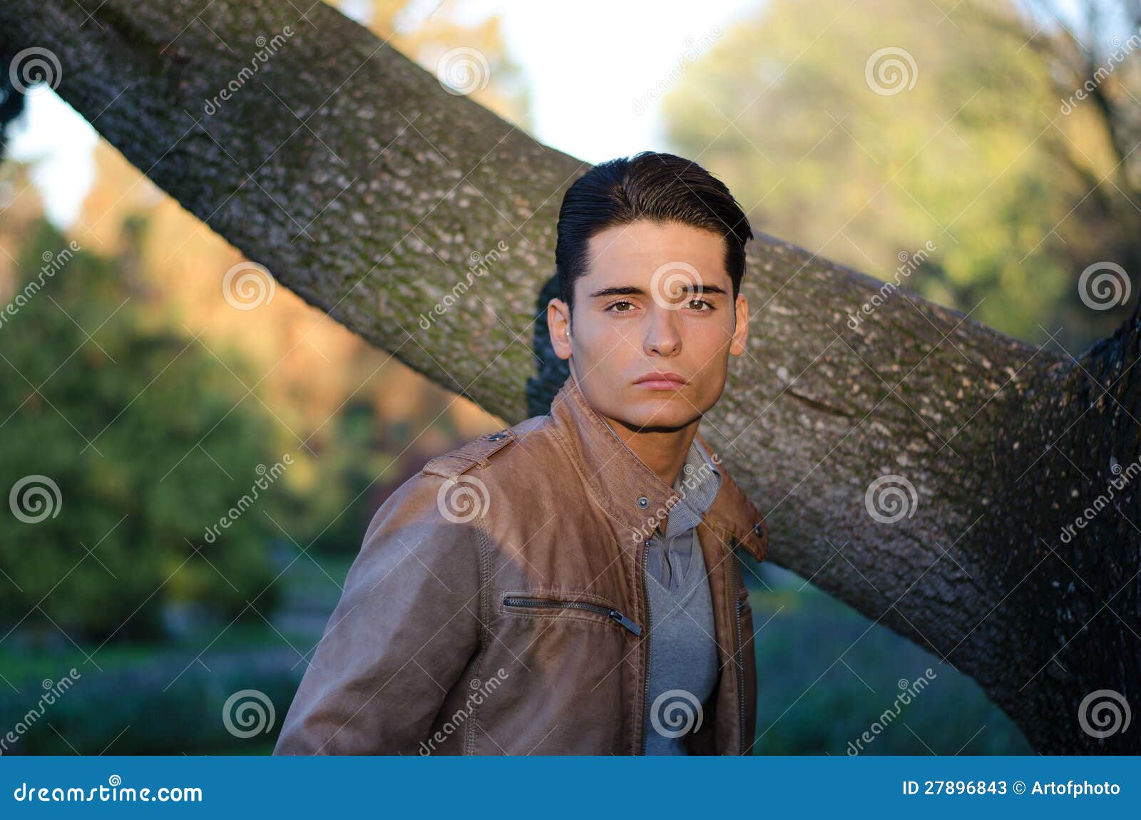Attractive Young Male Model in Fall (autumn) Stock Image - Image of ...