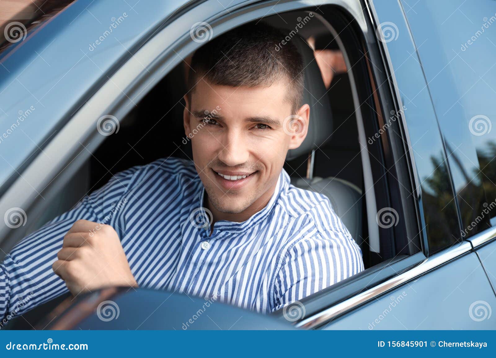 Attractive Young Man in Luxury Car Stock Image - Image of male, luxury ...
