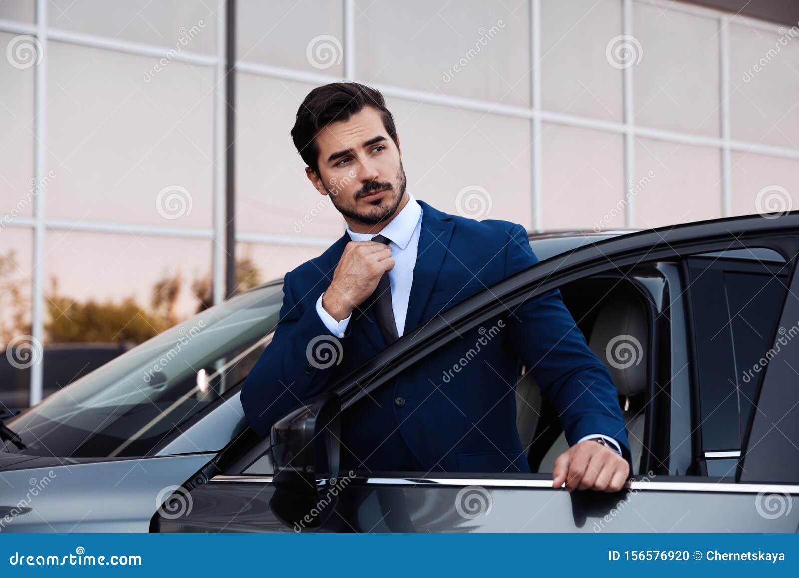 Attractive Young Man Near Car Outdoors Stock Photo - Image of confident ...