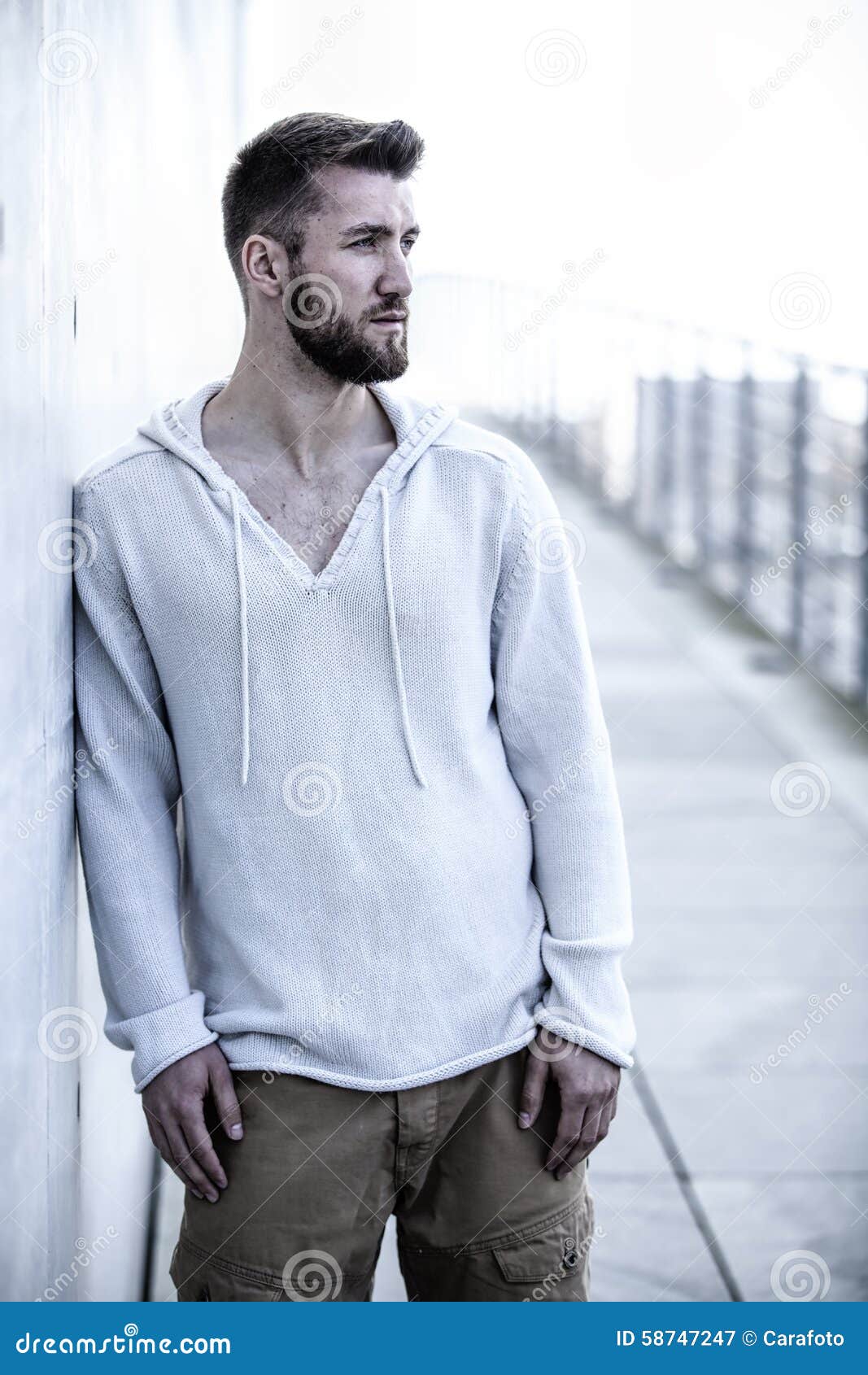 Attractive Young Man with Serious Look Stock Image - Image of break ...