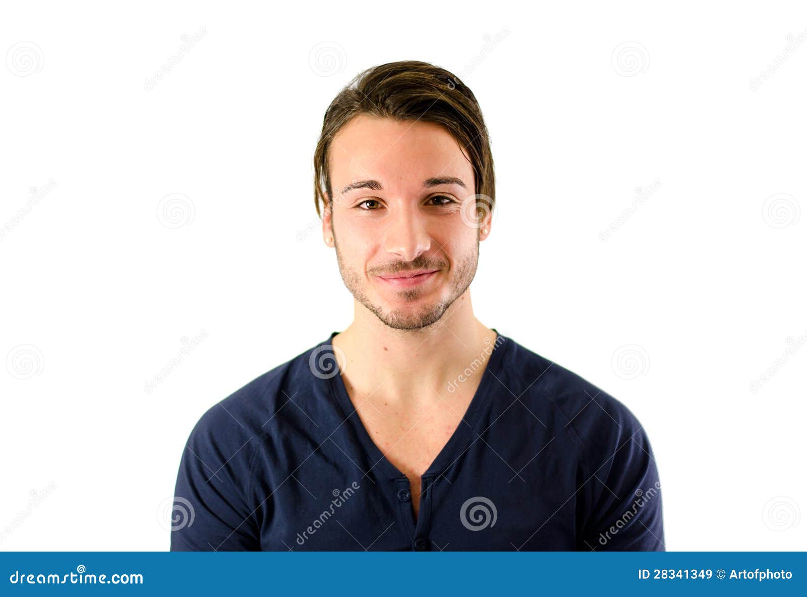 Attractive Young Man Smiling and Looking at Camera Stock Image - Image ...