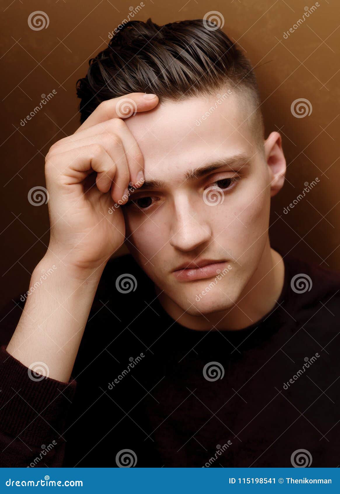 Young Man Suffering Alone without Support Stock Image - Image of esteem ...